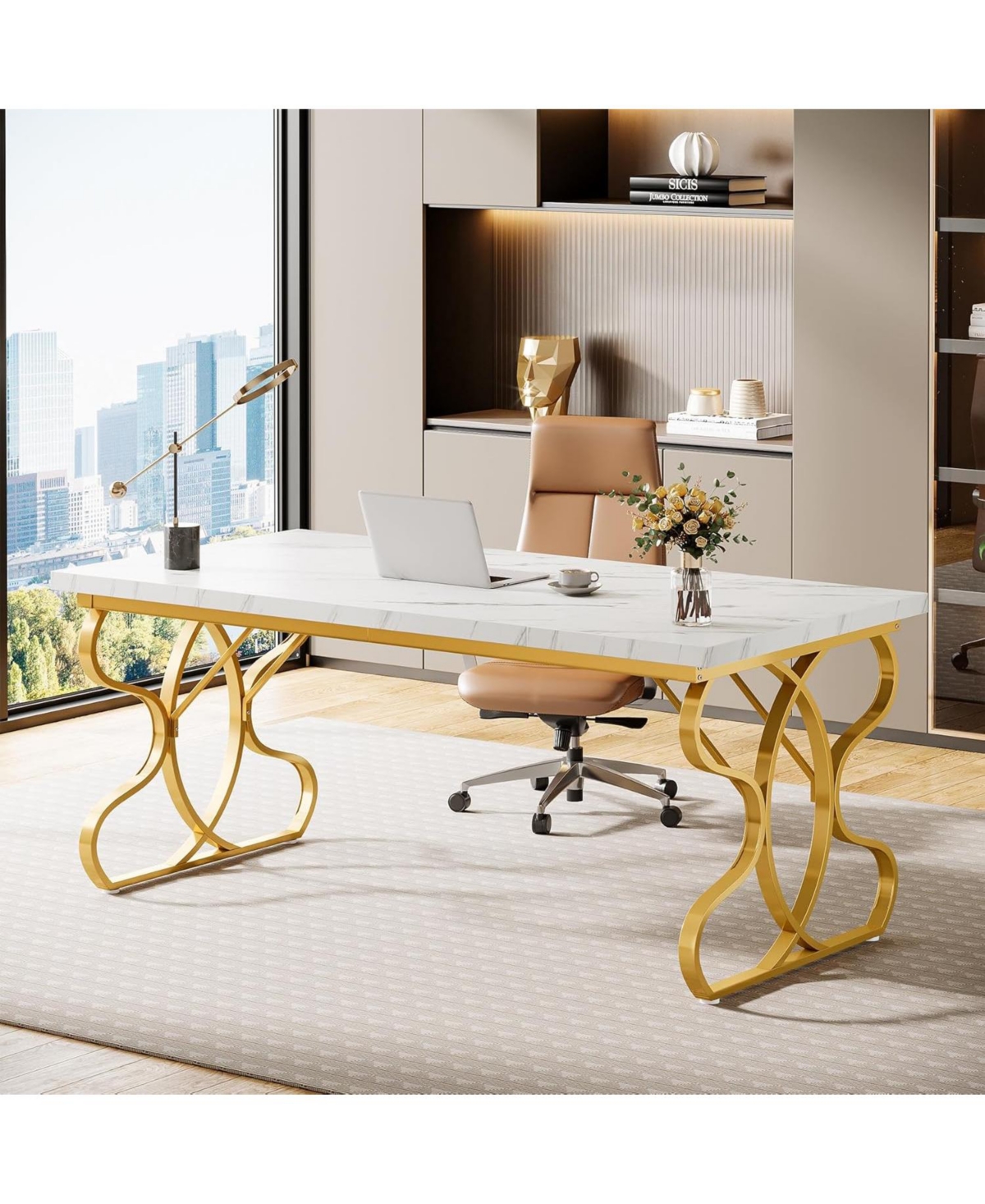 Click here for Tribesigns 63-Inch Computer Desk  Modern Executive... prices