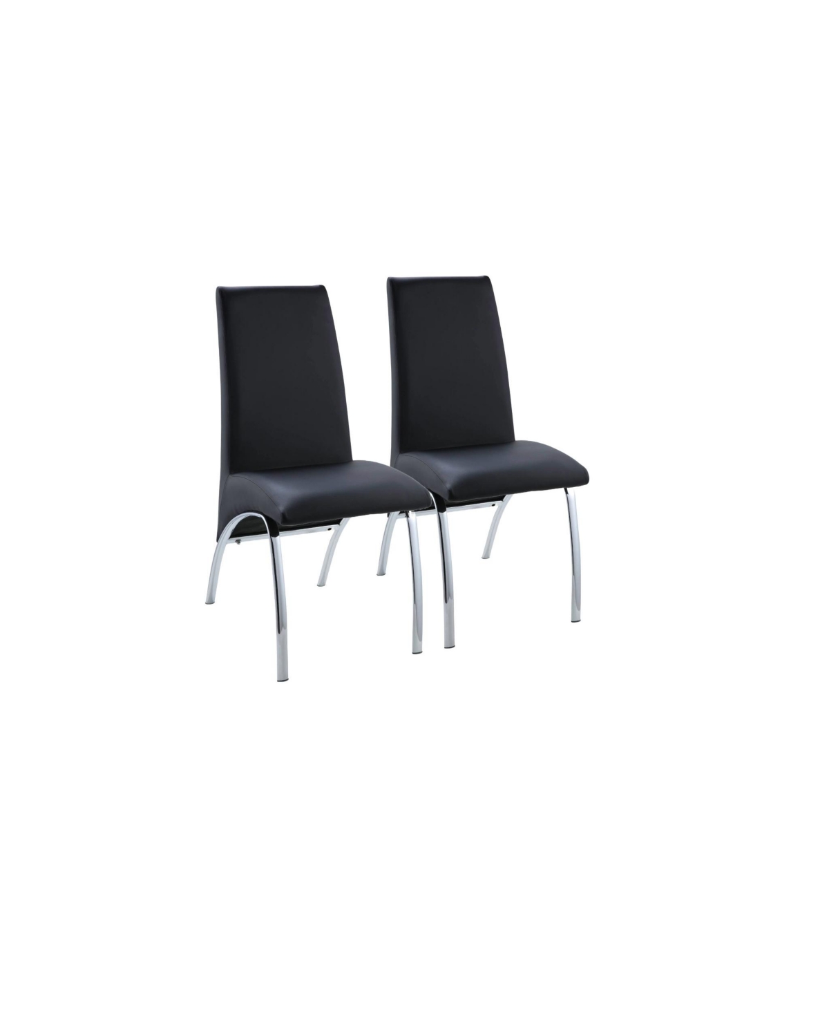 Click here for Set of Two Faux Leather Dining Side Chairs with Cu... prices