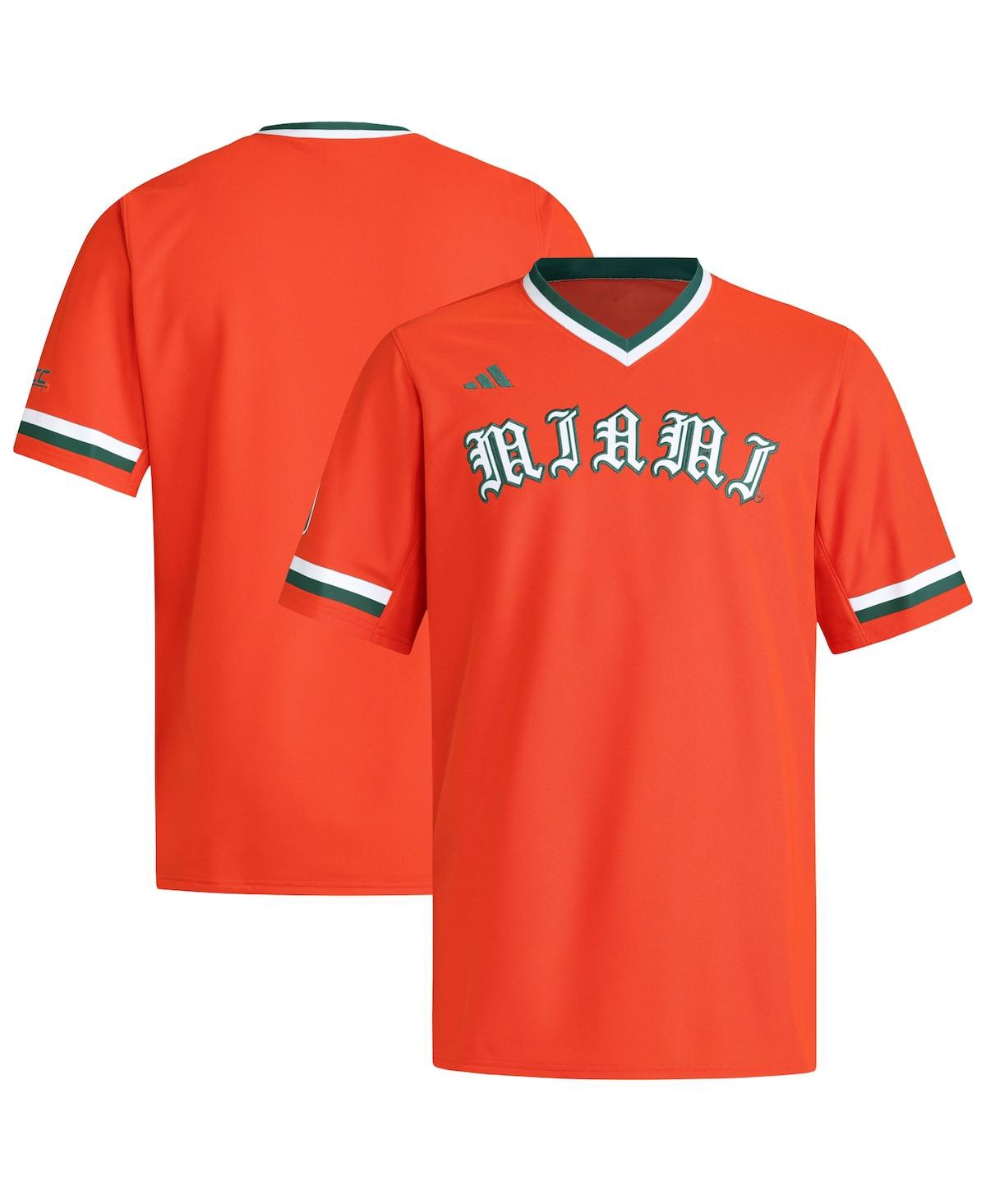 Click here for Adidas Mens Orange Miami Hurricanes V-Neck Basebal... prices