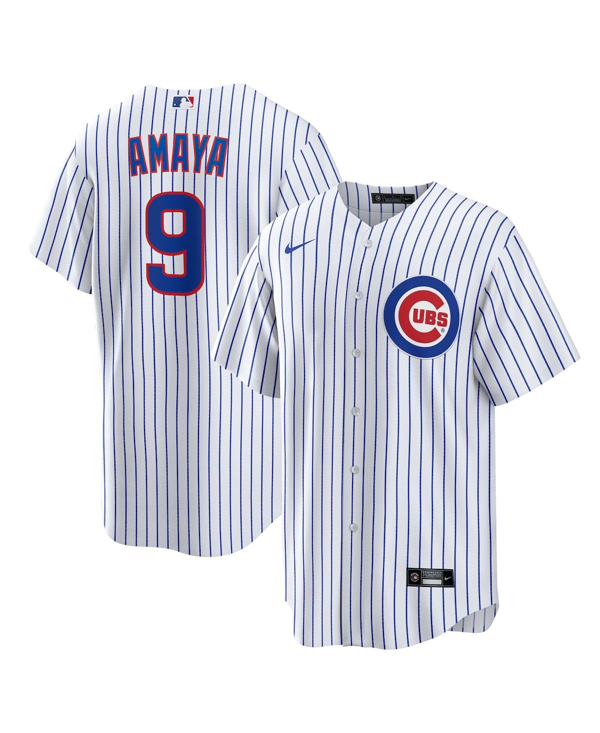 Click here for Nike Mens Miguel Amaya White Chicago Cubs Home Rep... prices