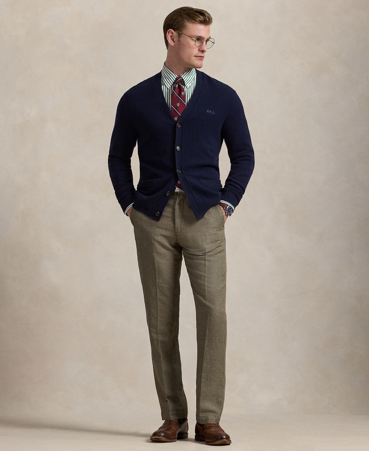 Click here for Polo Ralph Lauren Mens Straight-Fit Houndstooth Tw... prices