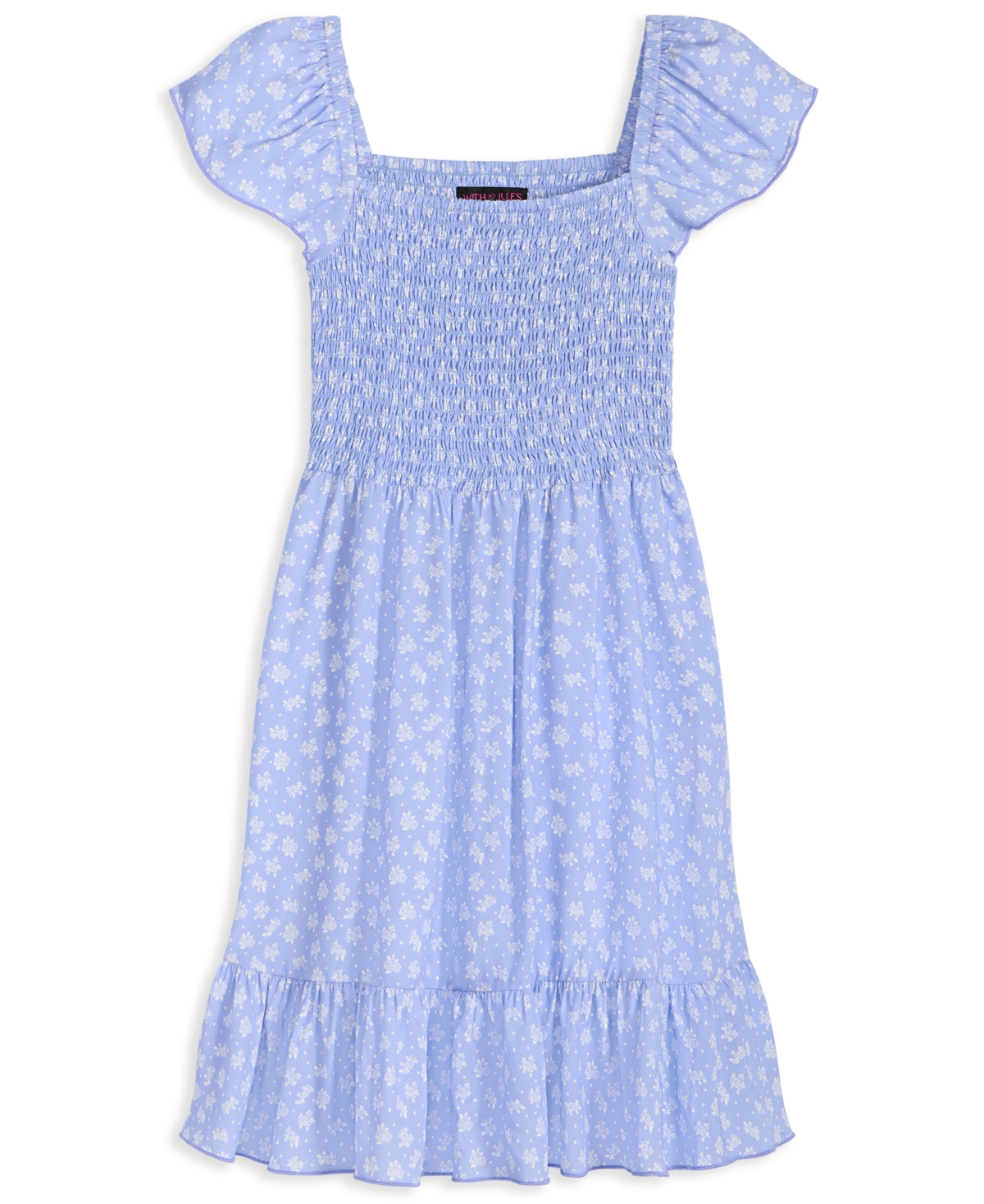 Click here for With Jules Big Girls Short-Sleeve Smocked-Bodice D... prices