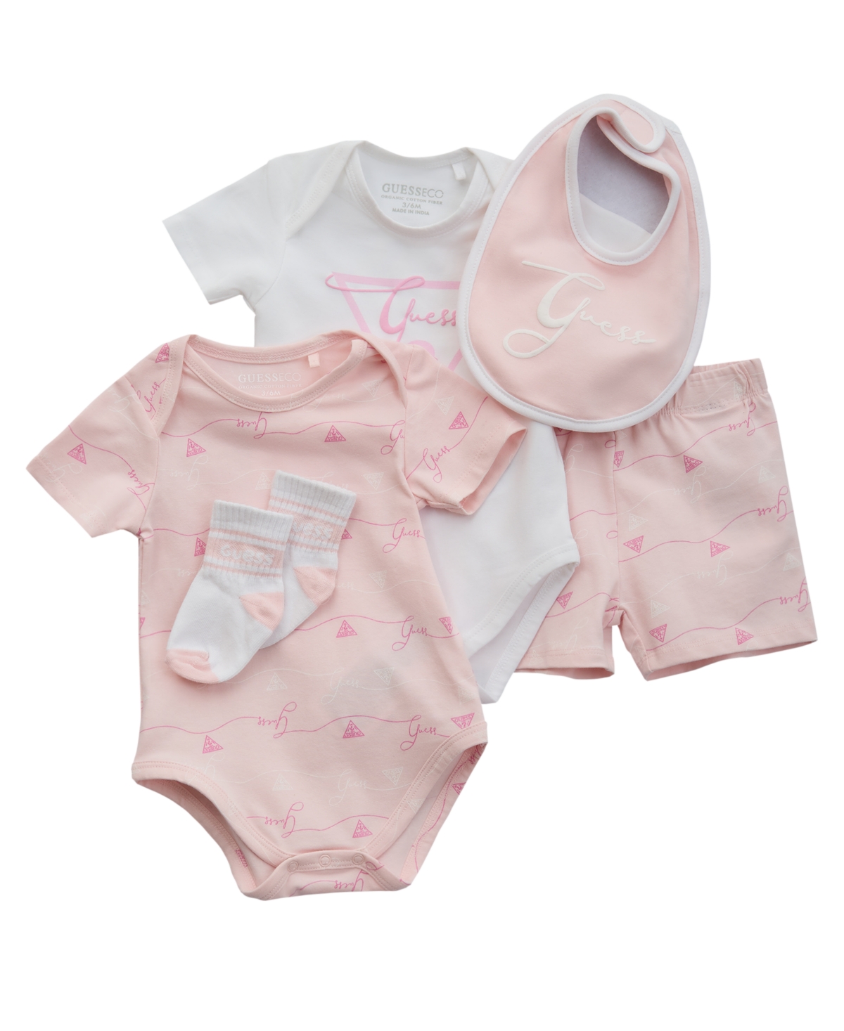 Click here for Guess Baby Girls 5-Piece Bodysuits  Shorts  Bib  a... prices