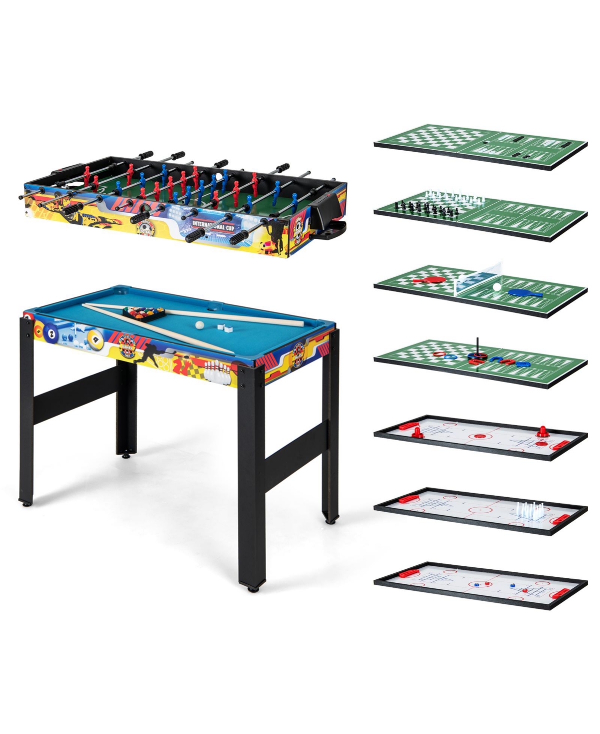 Click here for 12-in-1 Combo Game Table Set with Foosball Air Hoc... prices