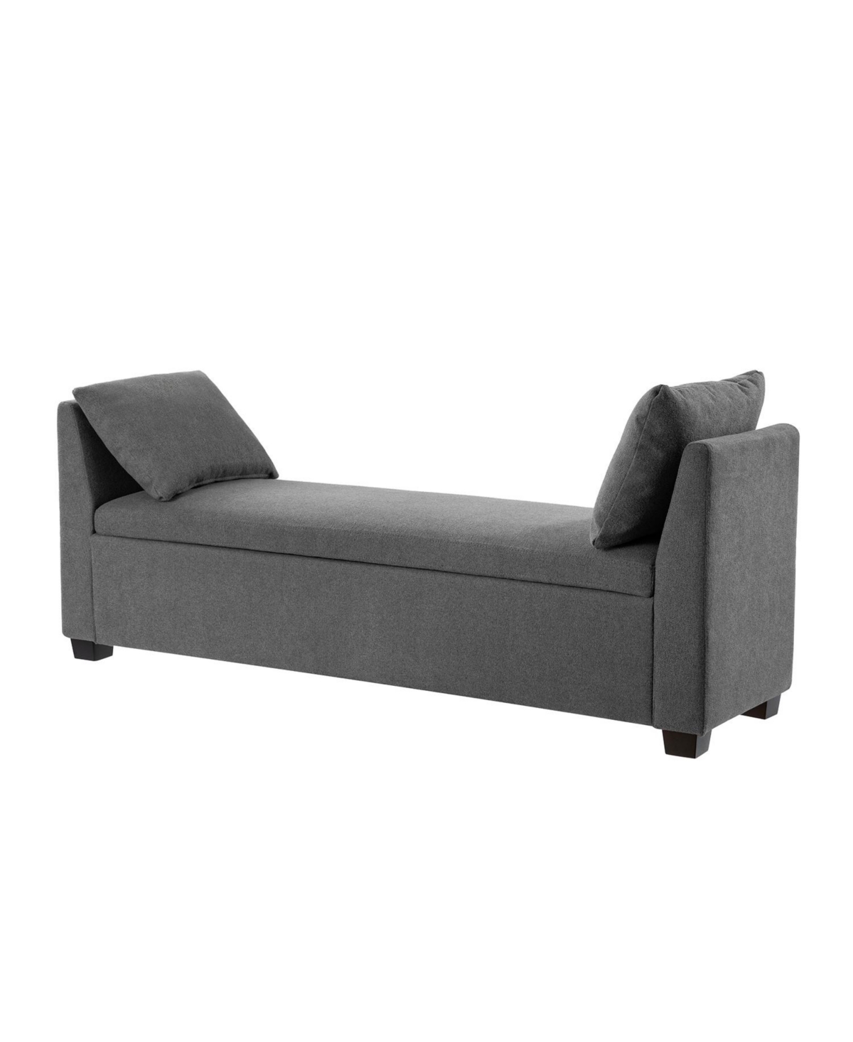 Click here for Bruno Modern Storage Bench with Rubber Wood Legs -... prices