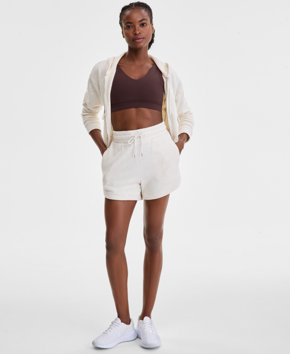 Click here for Id Ideology Womens Drawstring-Waist Dolphin-Hem Sh... prices