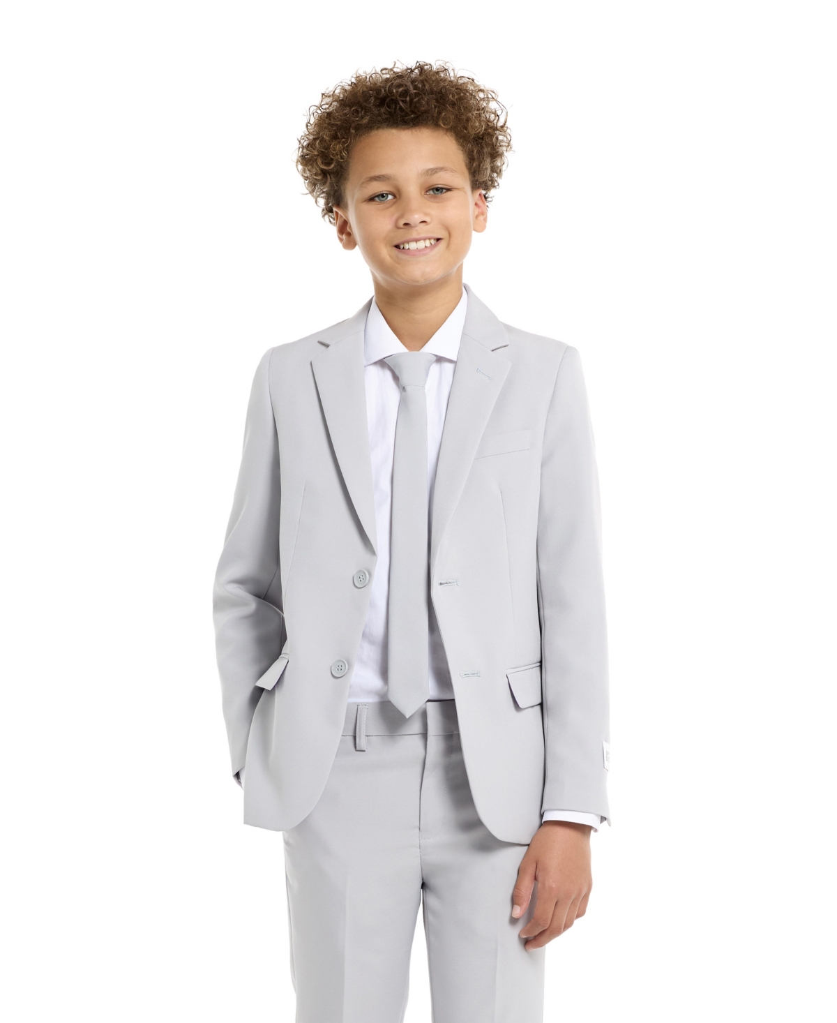 Click here for Opposuits Big Boys Groovy Grey Slim Fit Solid Suit... prices