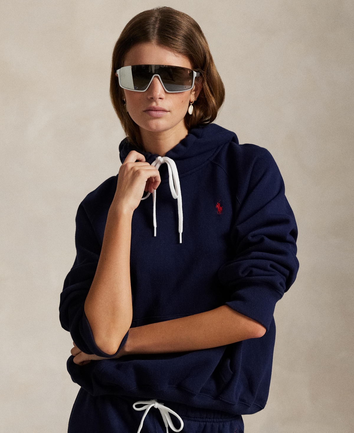 Click here for Polo Ralph Lauren Womens Shrunken Fit Fleece Hoodi... prices