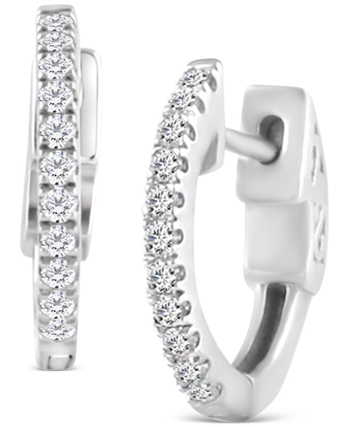 Click here for Diamond Small Hoop Earrings (1/4 ct. t.w.) in 14k... prices