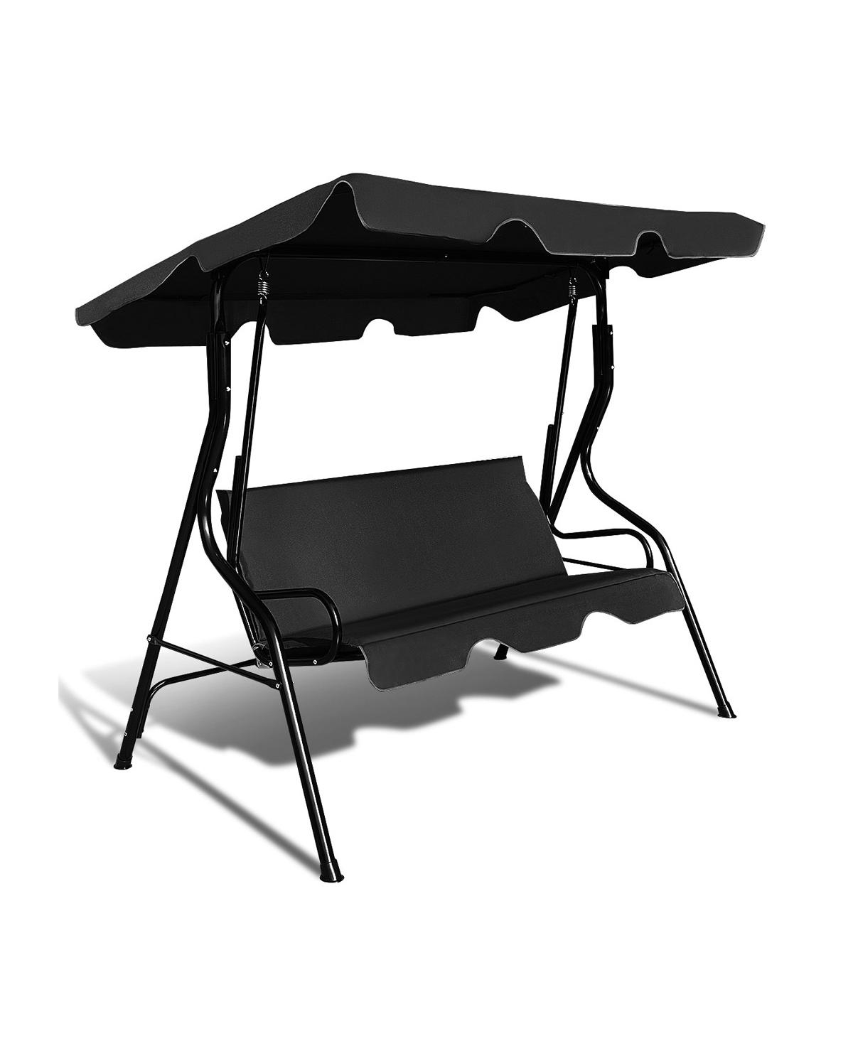 Click here for 3 Seat Outdoor Patio Canopy Swing with Cushioned S... prices