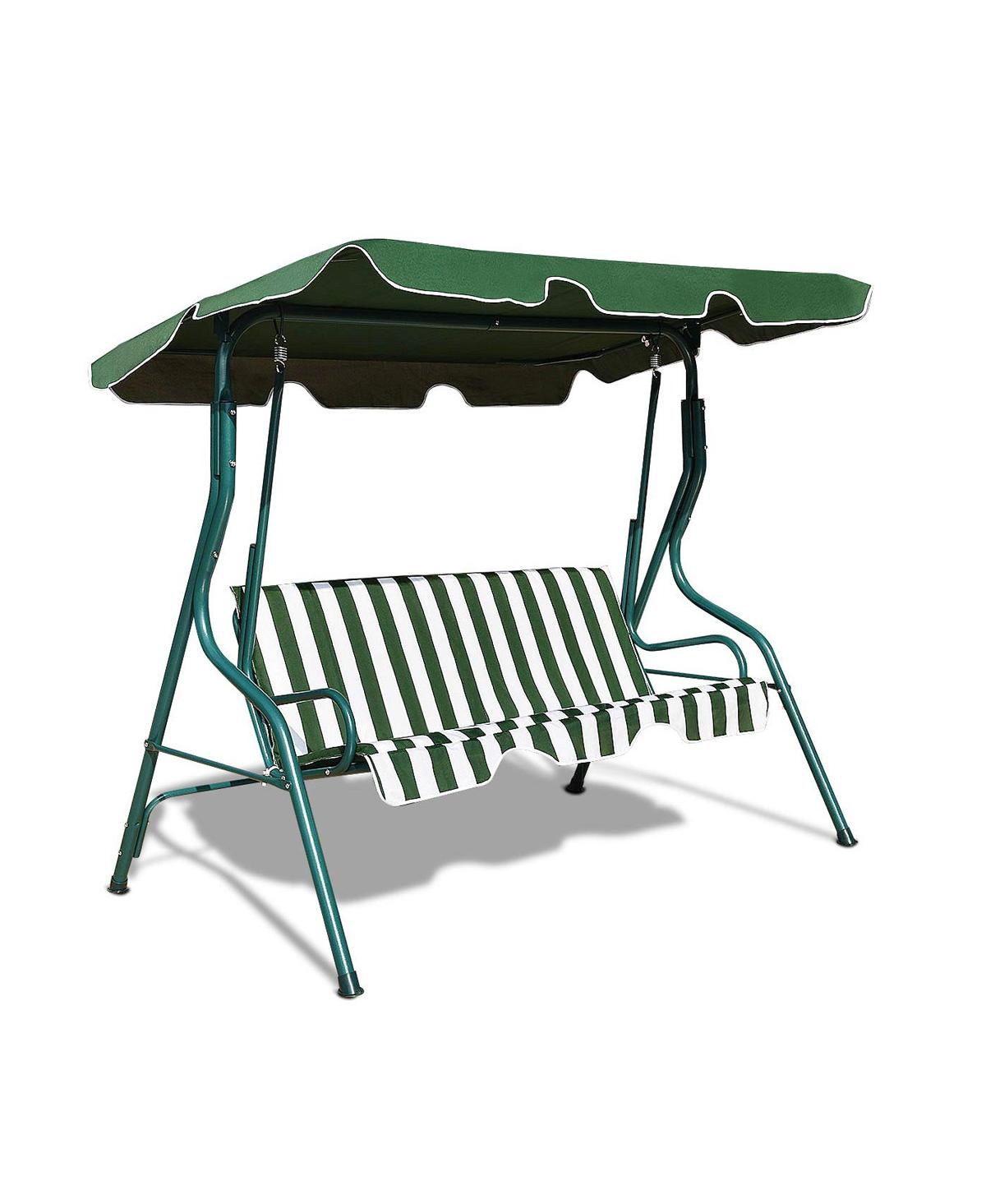 Click here for 3 Seat Outdoor Patio Canopy Swing with Cushioned S... prices