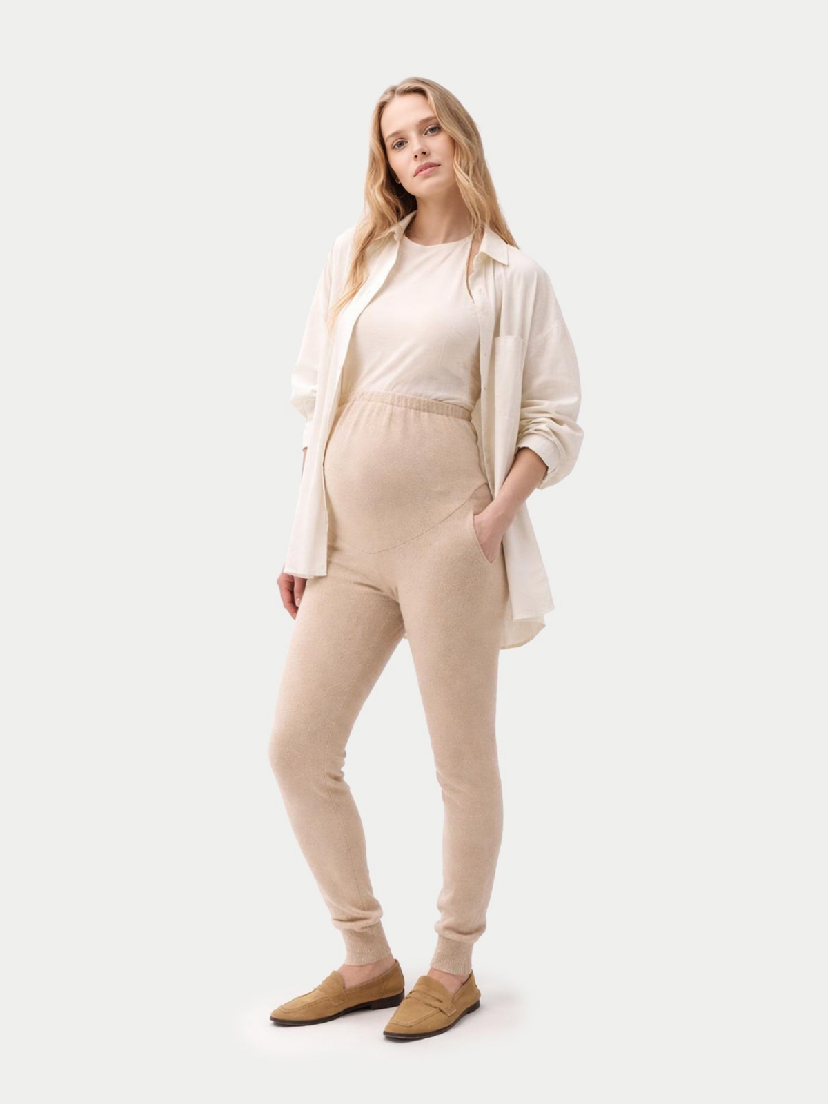 Click here for Gobi Cashmere Maternity Over Bump Cashmere Knit Pa... prices
