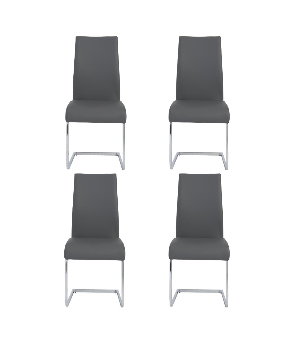 Click here for Set of 4 Faux Leather Long Back Cantilever Chairs... prices
