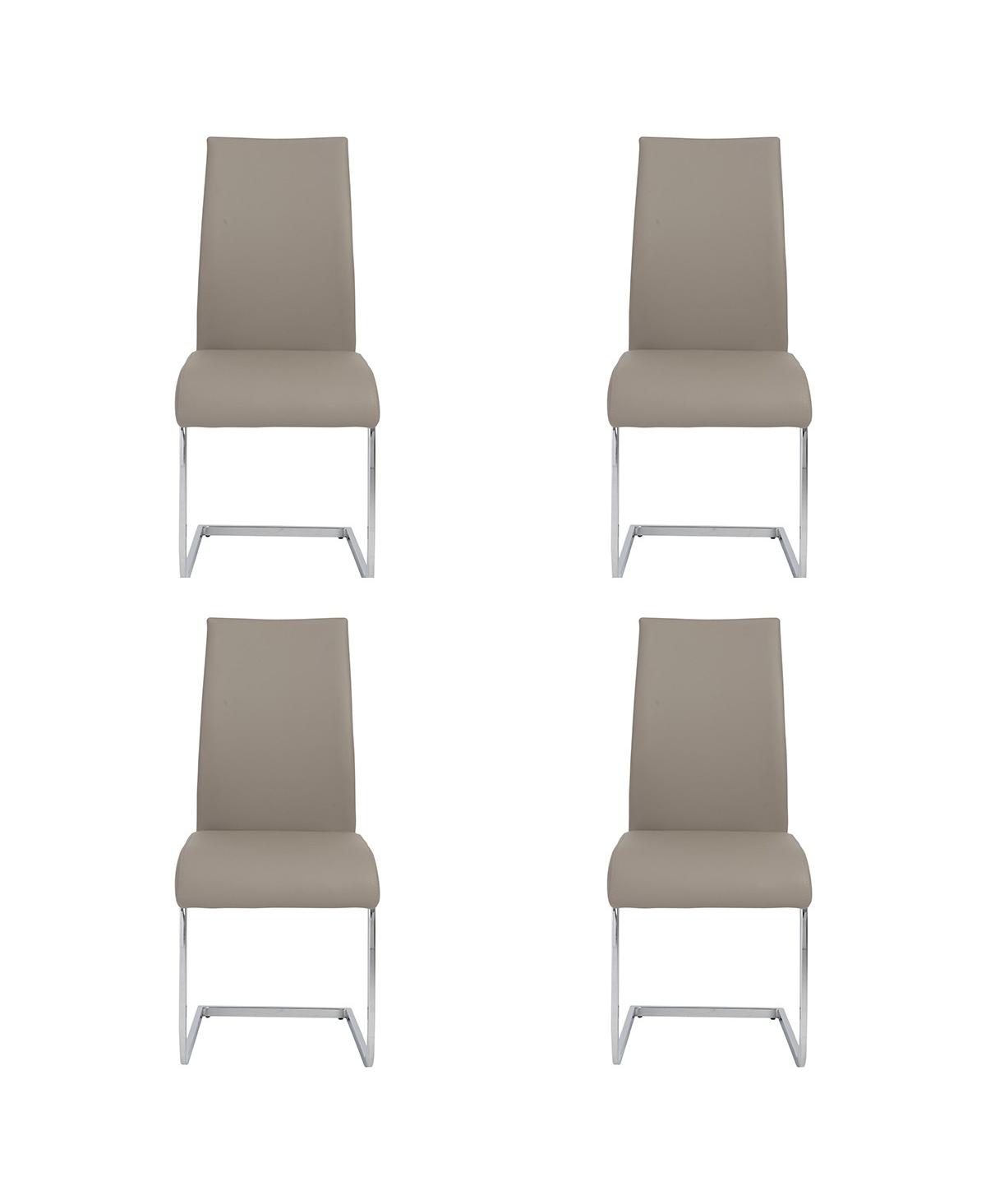 Click here for Set of 4 Faux Leather Long Back Cantilever Chairs... prices