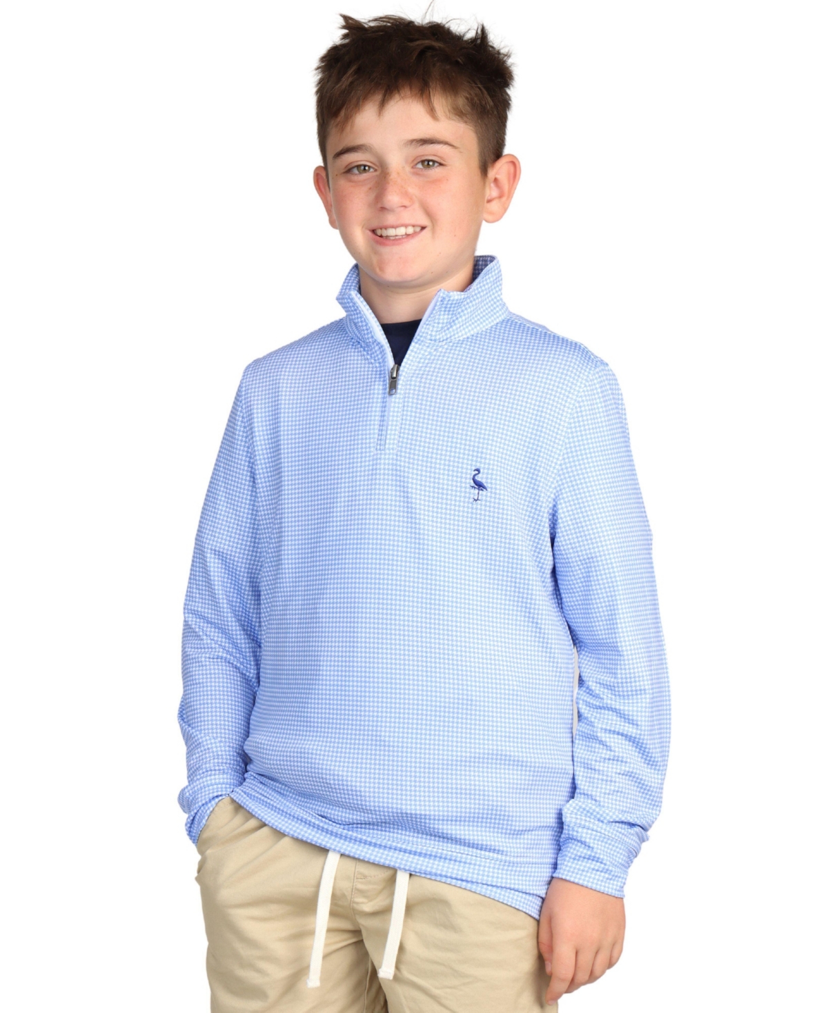 Click here for Tailorbyrd Boys Houndstooth Printed Performance Qu... prices