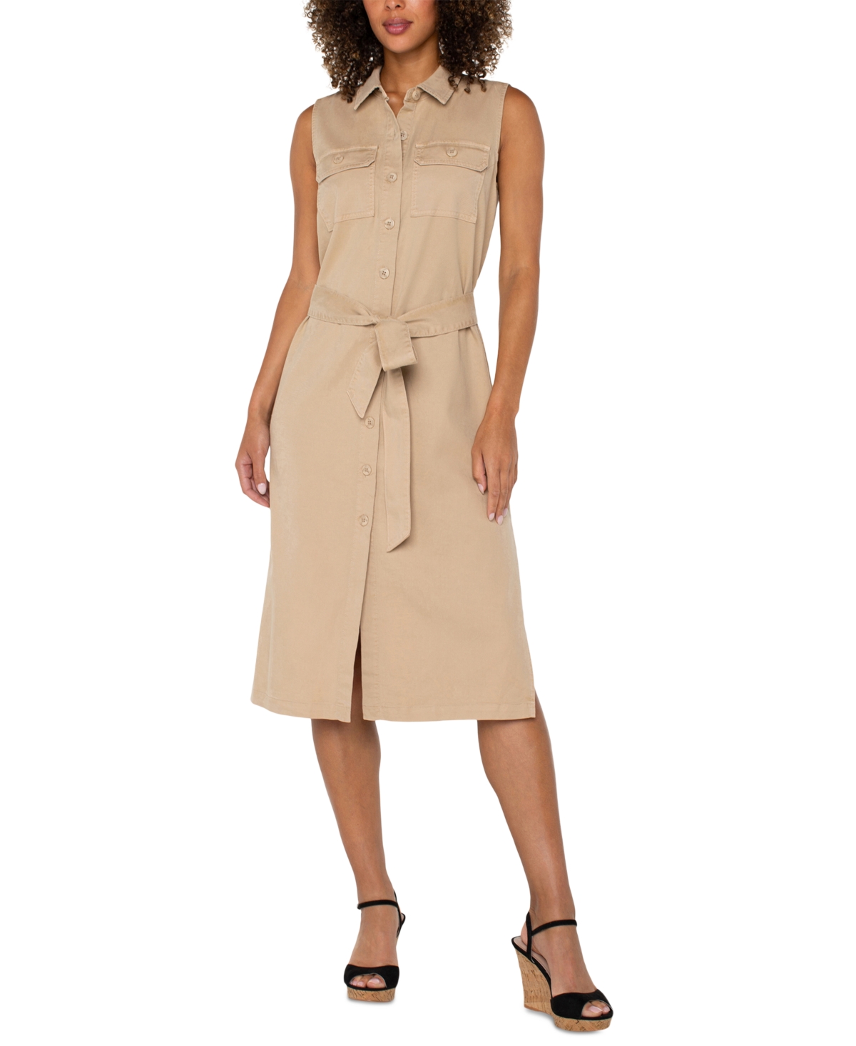Liverpool Los Angeles Sleeveless Shirtdress