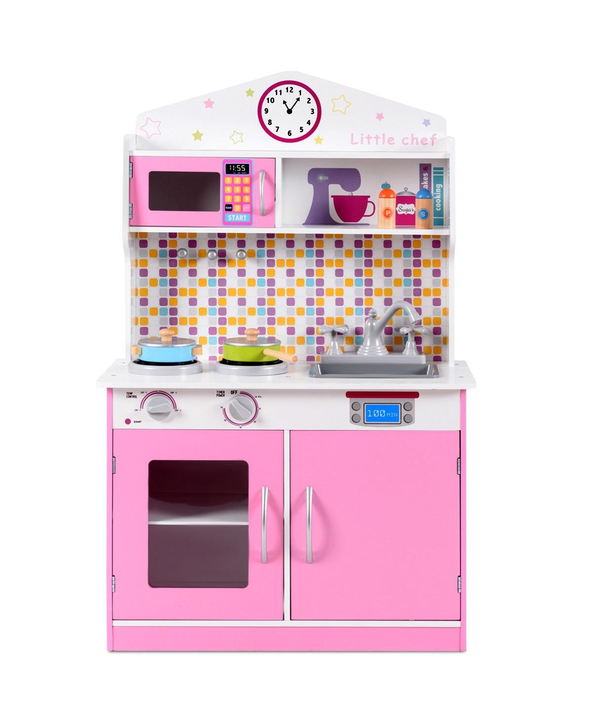 Click here for Kids Wooden Pretend Cooking Play Kitchen Set - Pin... prices