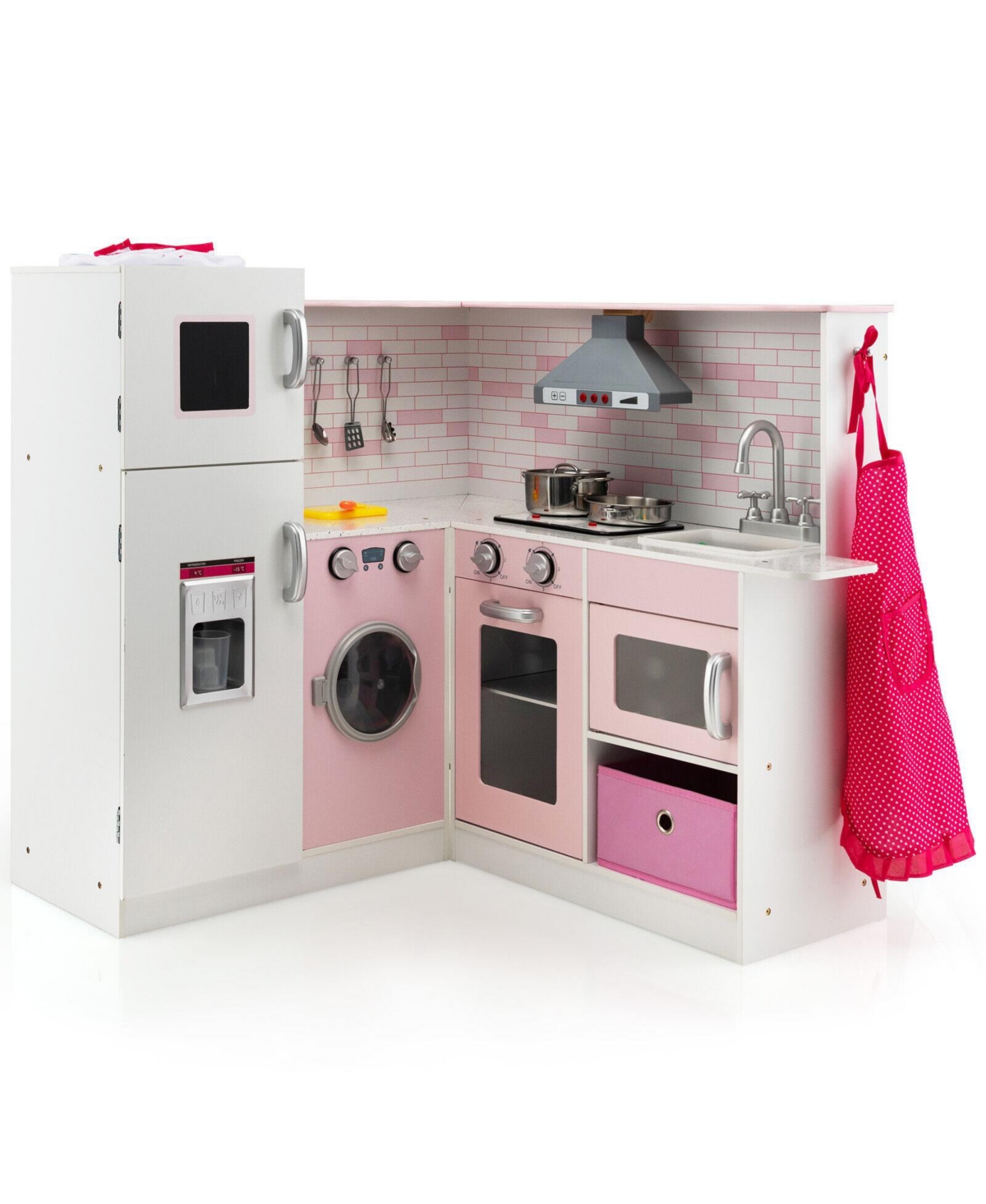 Click here for Corner Play Kitchen Wooden Toy Set with Sound and... prices