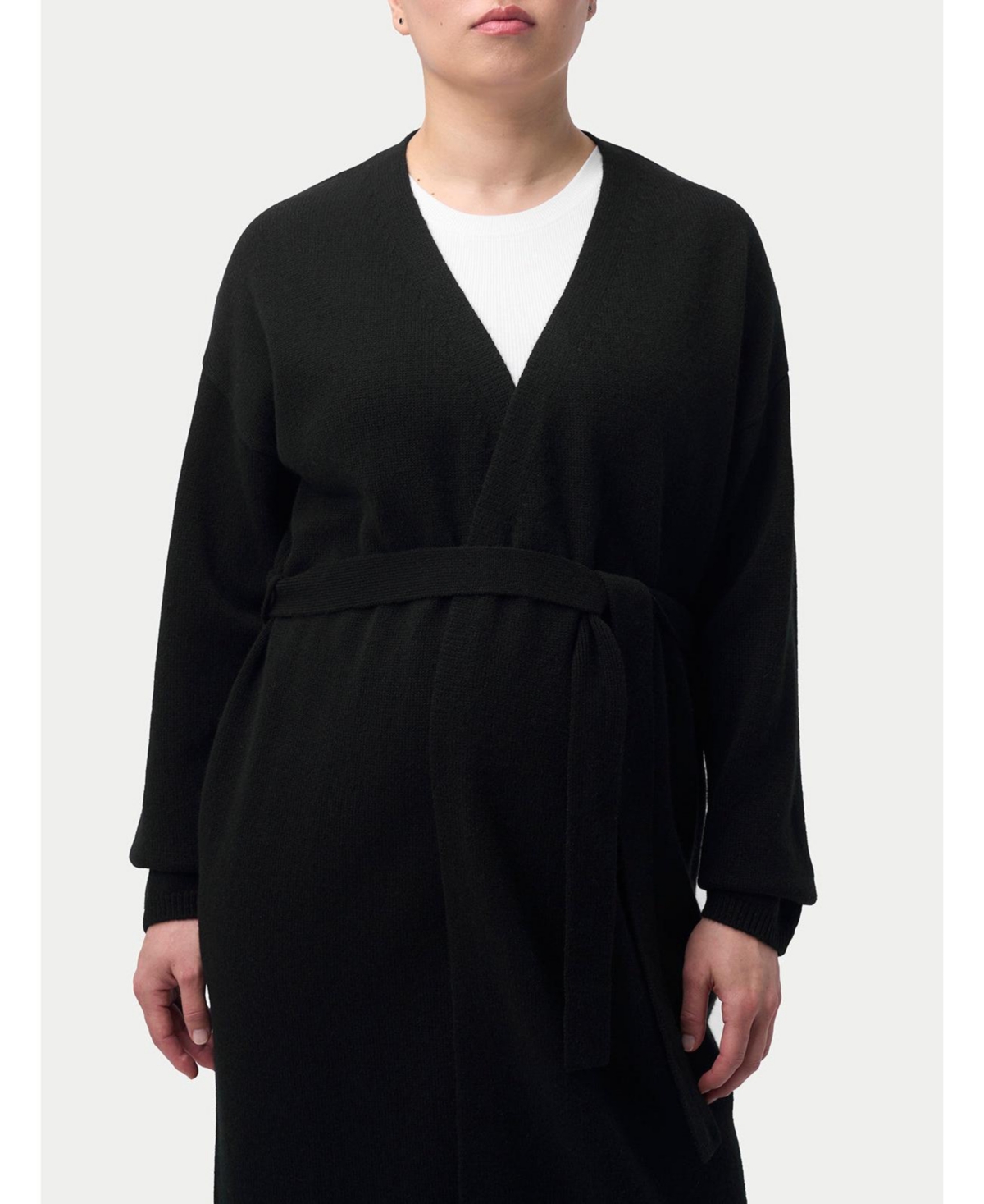 Click here for Gobi Cashmere Maternity Long Cashmere Robe - Black... prices