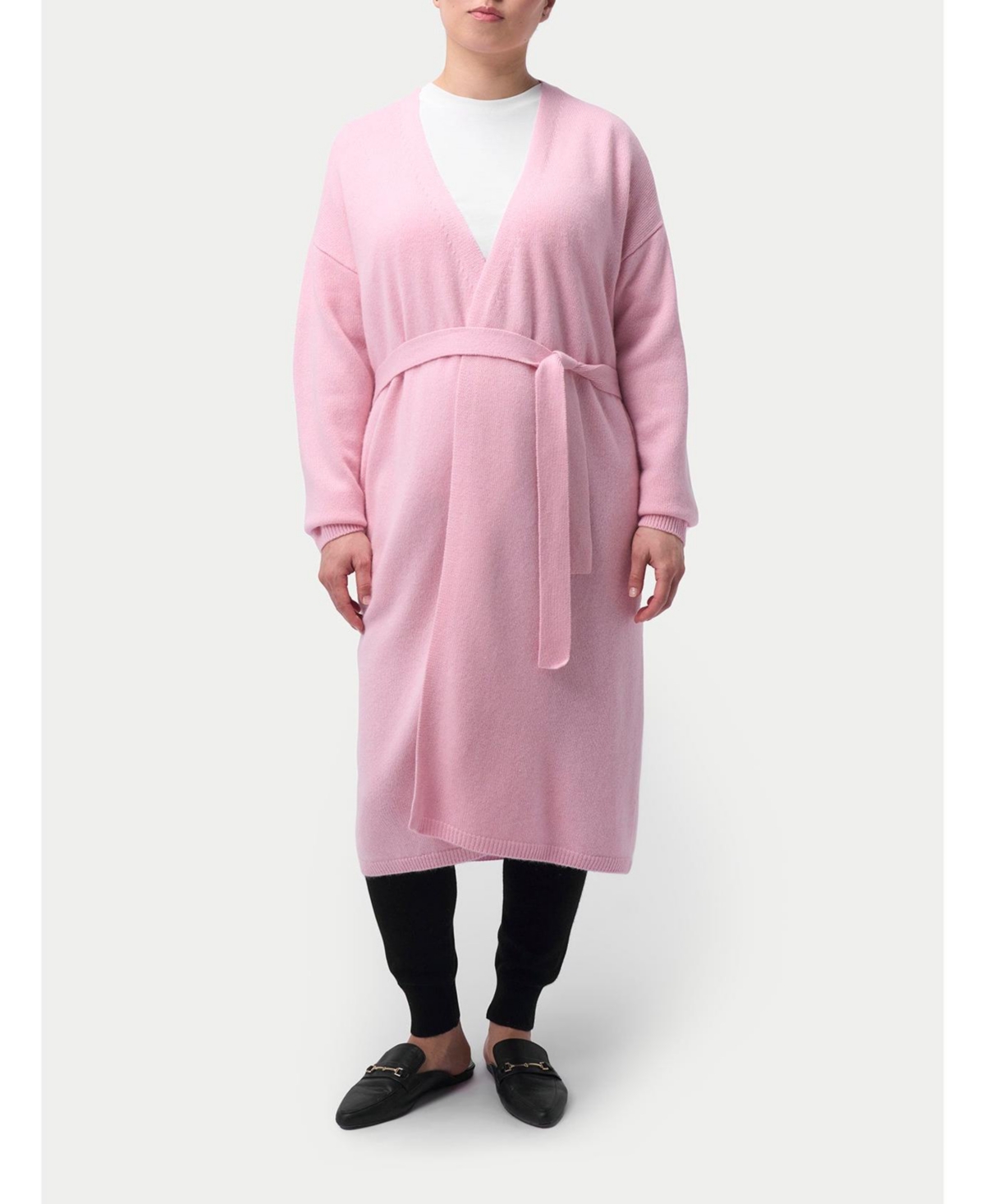 Click here for Gobi Cashmere Maternity Long Cashmere Robe - Pink-... prices