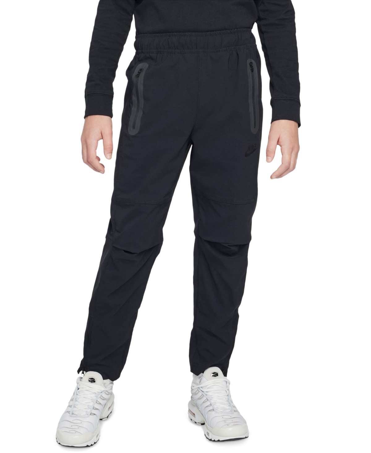 Click here for Nike Big Boys Tech Woven Pants - Black/black/black prices