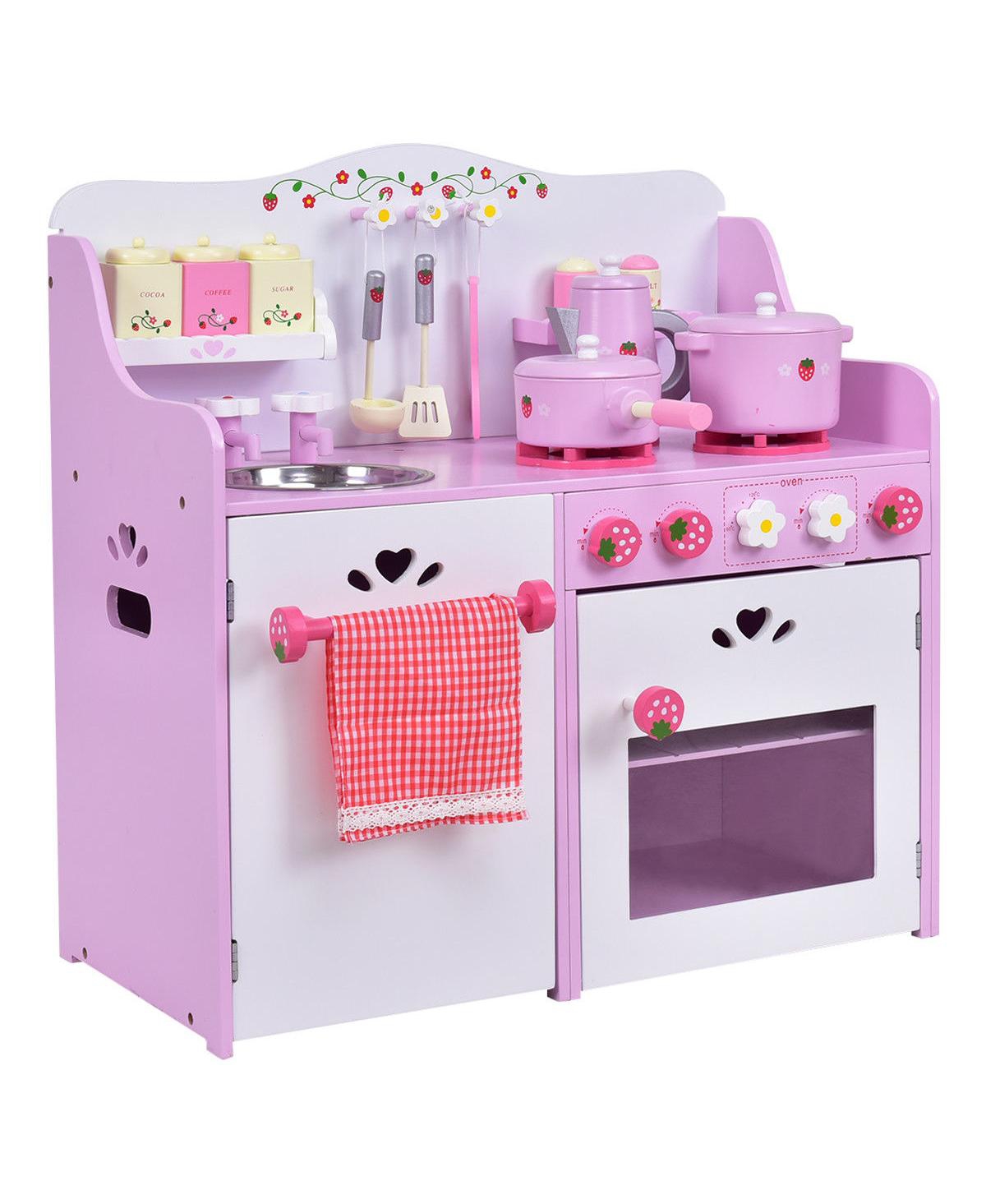 Click here for Kids Wooden Kitchen Toy Strawberry Pretend Cooking... prices