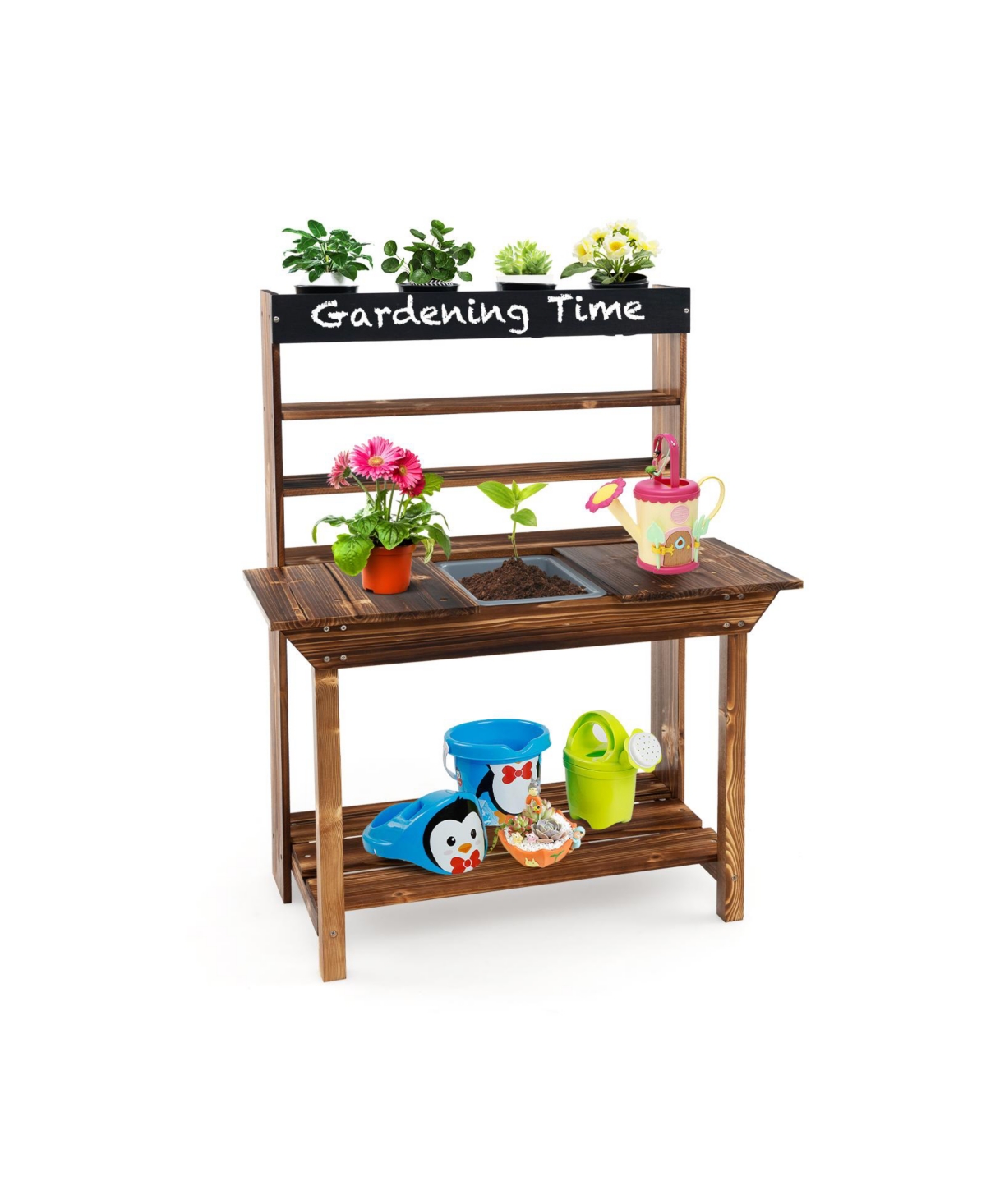 Click here for Wooden Potting Bench Table Outdoor Mud Kitchen wit... prices