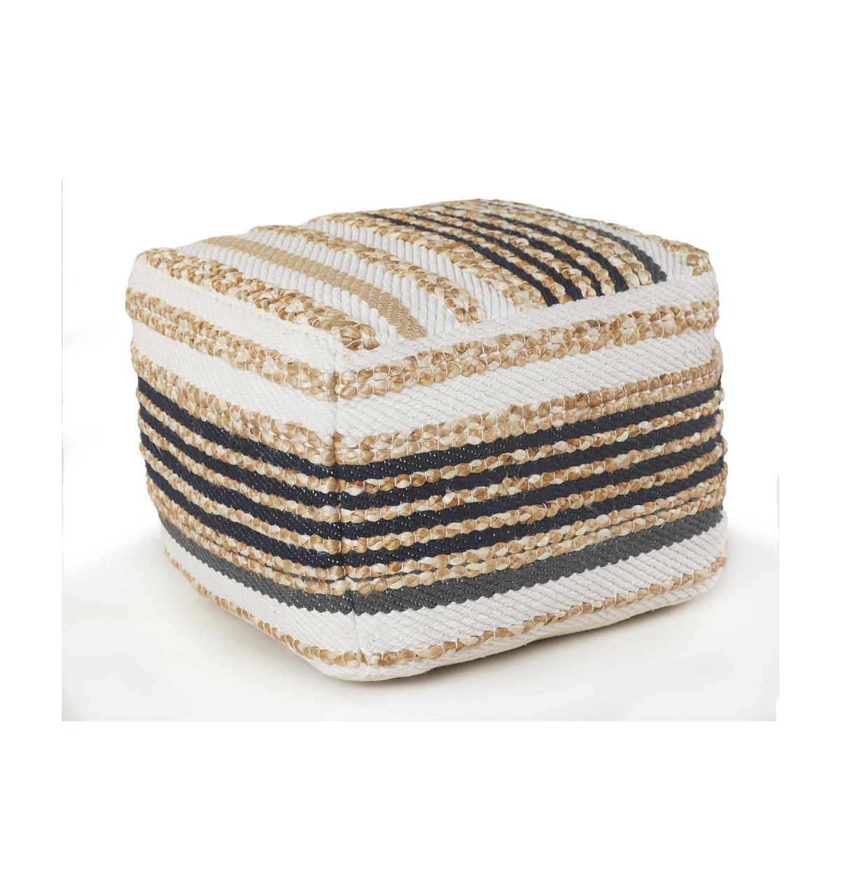 Click here for 18" Tan Jute Ottoman - Multi prices