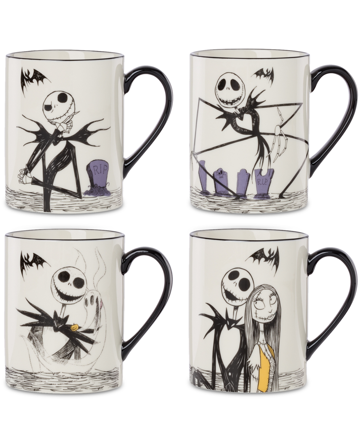 Click here for Lenox Nightmare Before Christmas Mugs  Set of 4 -... prices