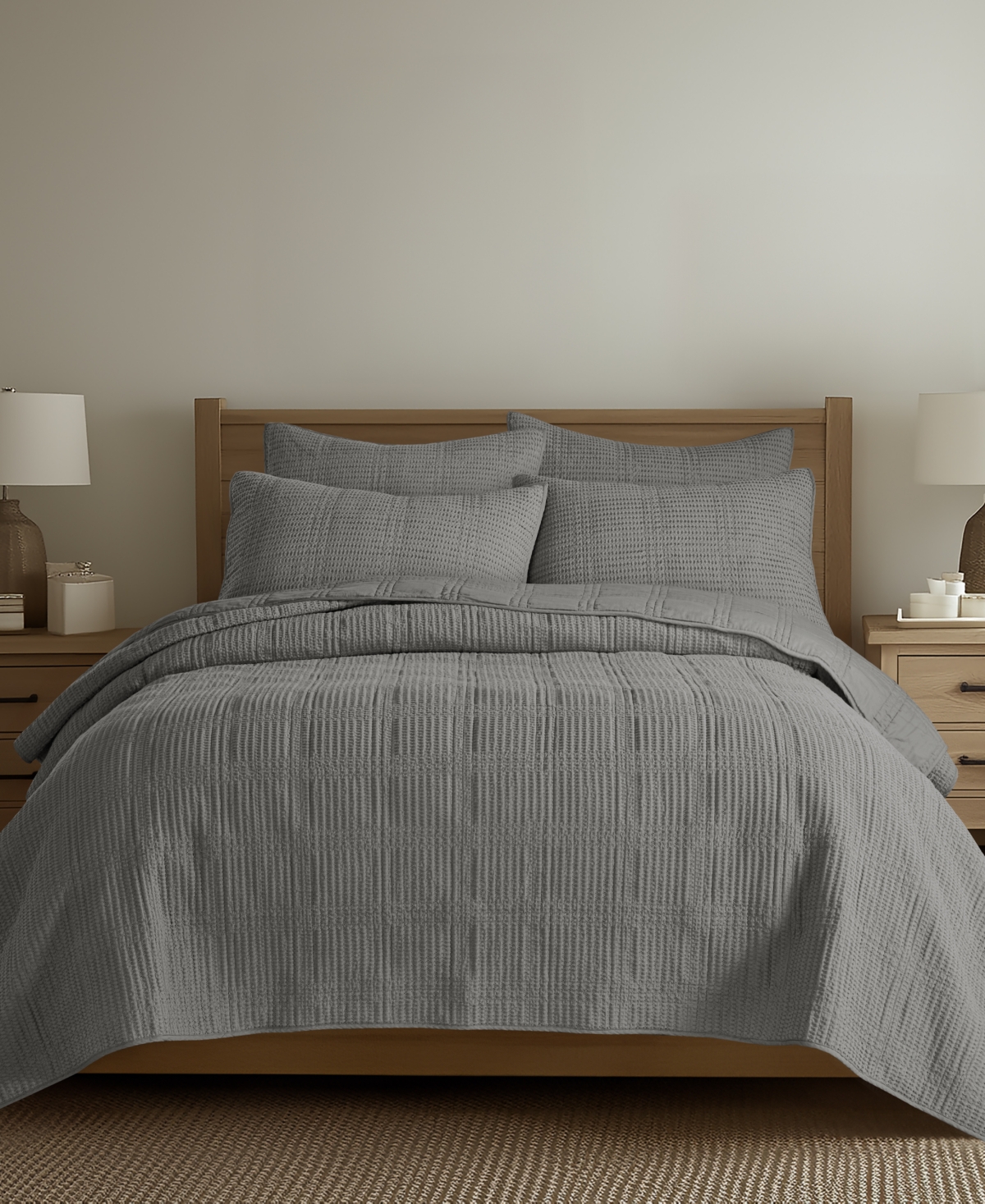 Click here for Levtex Cloud Waffle Textured 3-Pc. Quilt Set  King... prices