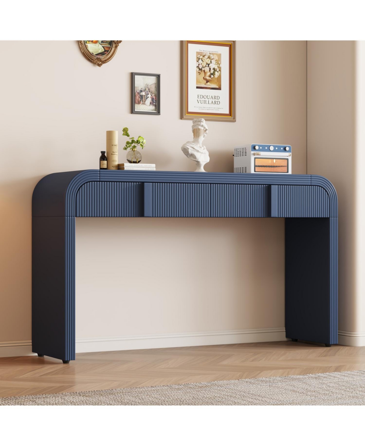 Click here for Streamdale Modern Rounded Console Table with 2 Dra... prices