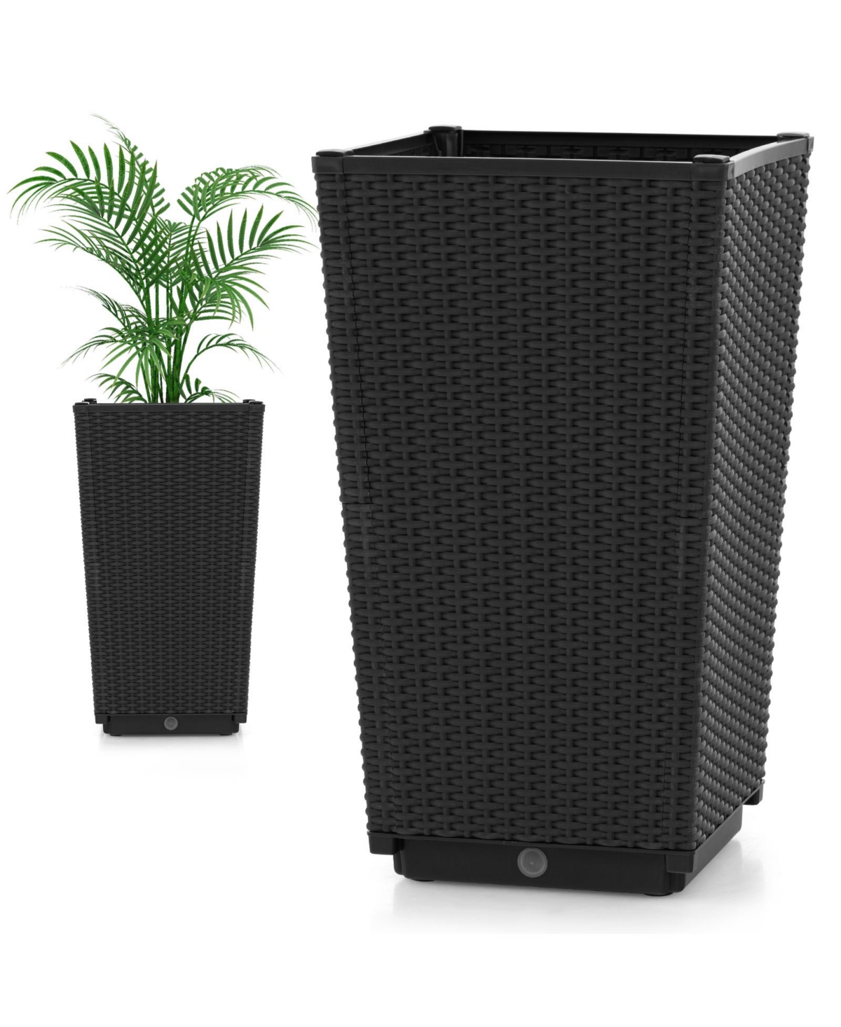 Click here for Set of 2 Outdoor Wicker Flower Pot with Drainage H... prices