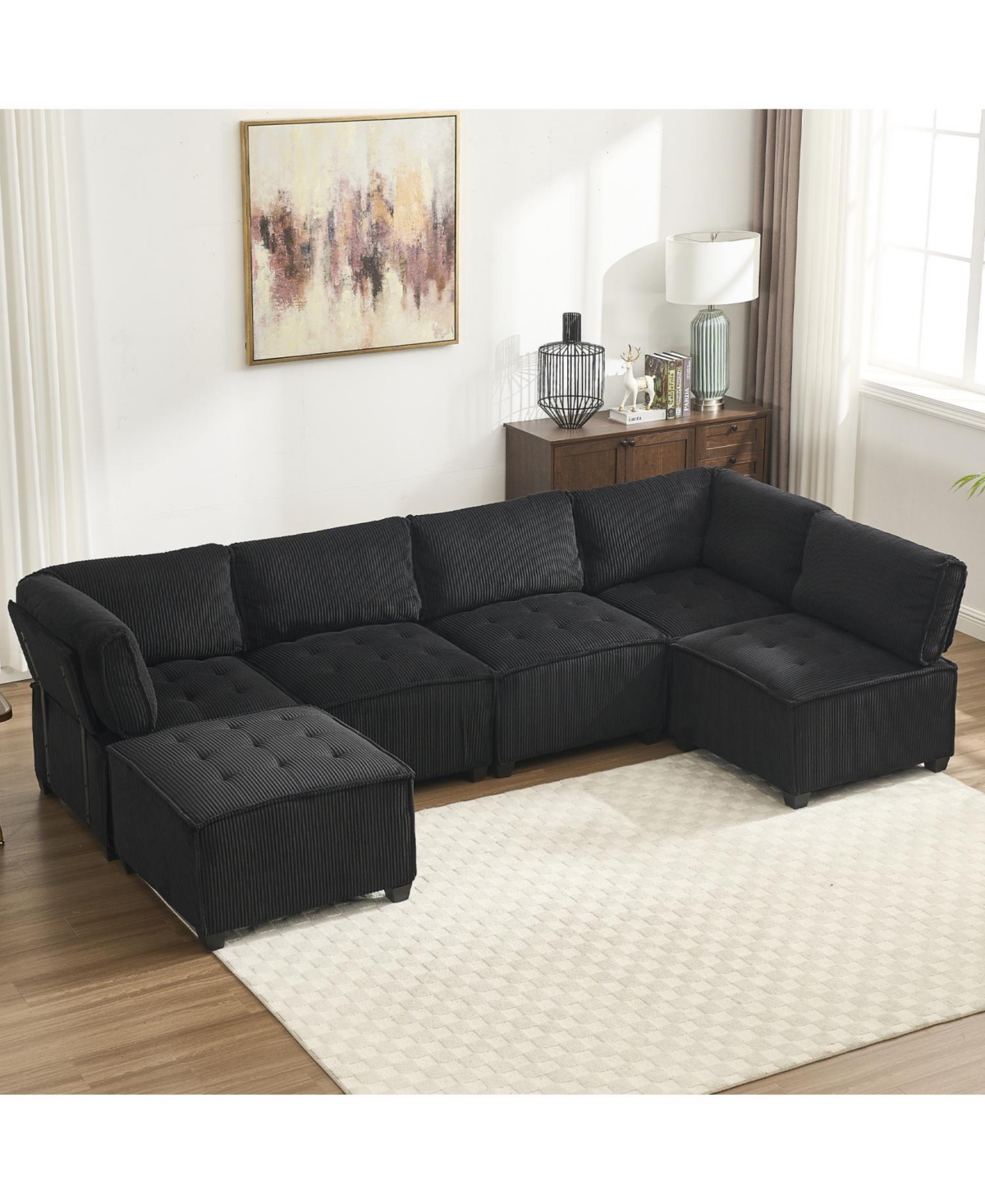 Click here for Streamdale U-Shaped Modular Sectional Sofa with Re... prices