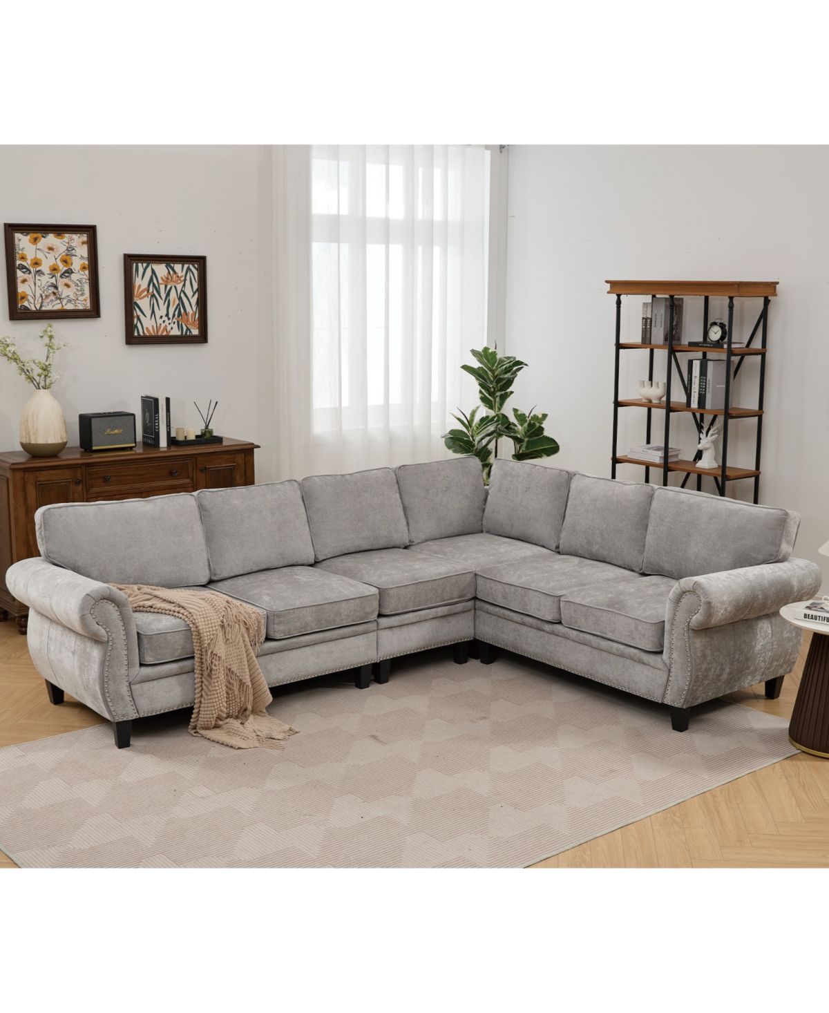Click here for Streamdale 109.5" Light Gray Chenille Section... prices