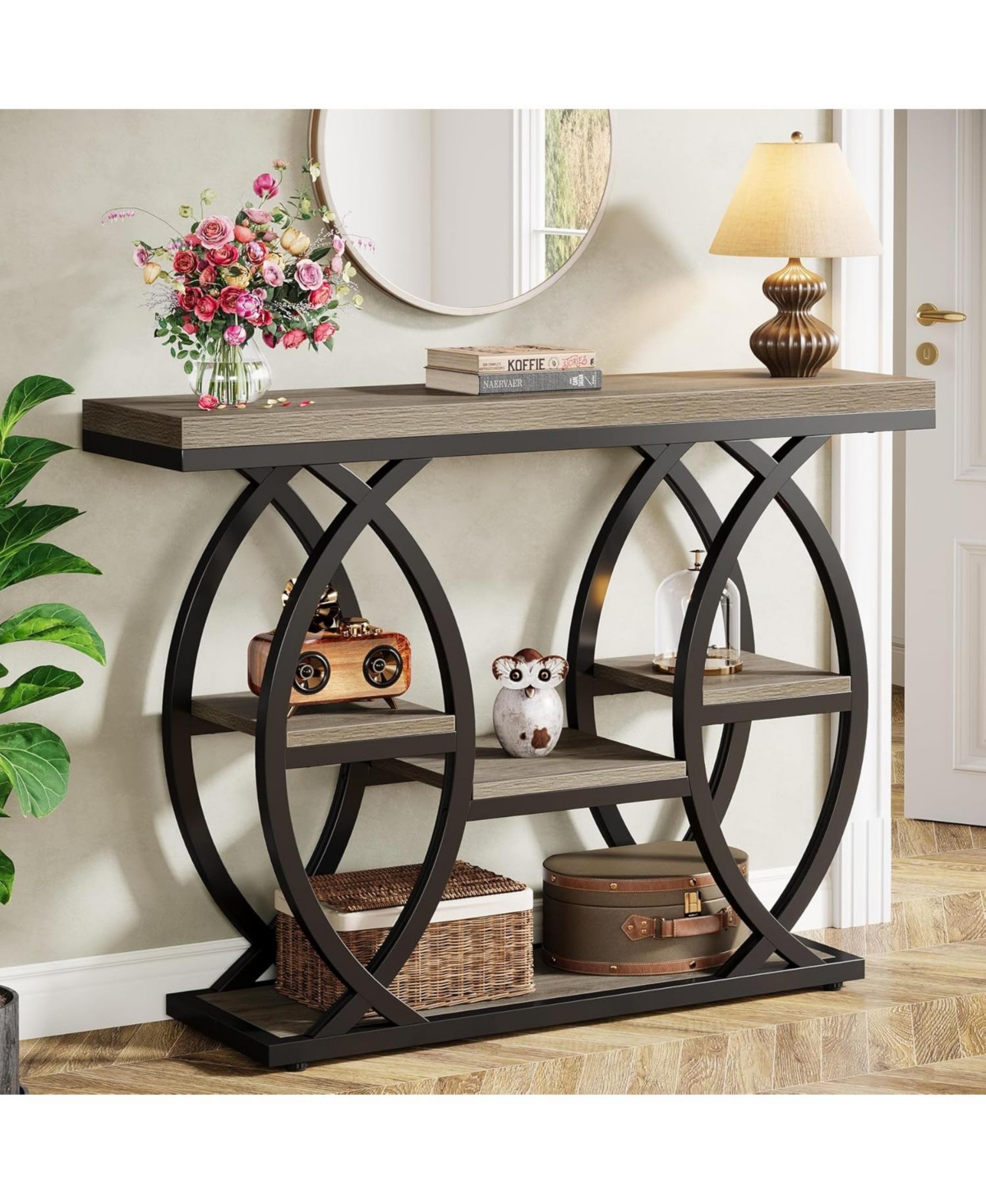 Click here for Tribesigns 39.4" Console Table  Industrial 4-... prices