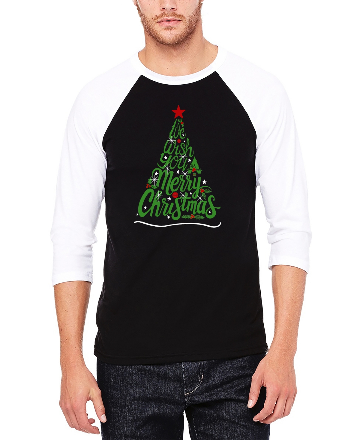 Click here for La Pop Art Mens We Wish You A Merry Christmas Ragl... prices