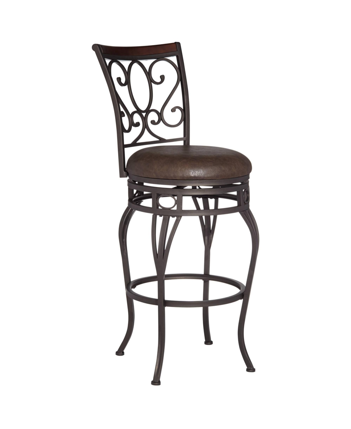 Click here for Trevi Bronze Metal Swivel Bar Stool Brown 26 1/2&#... prices