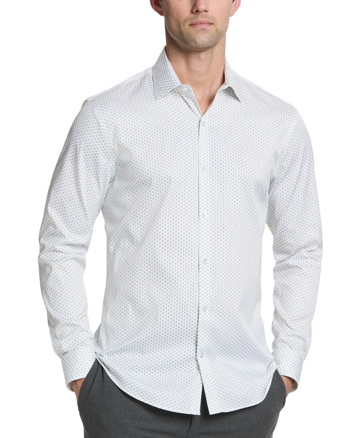 Click here for Calvin Klein Mens Extra Slim Fit Dress Shirt - Blu... prices