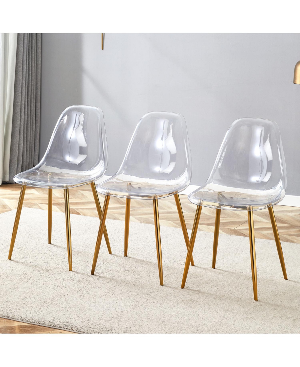 Click here for Streamdale Transparent Dining Chairs (Set of 3) -... prices