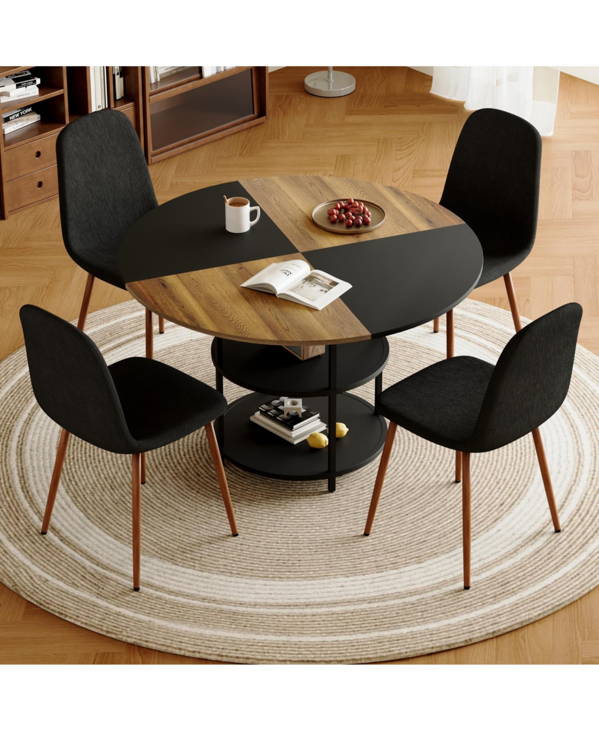 Click here for Streamdale 47" Round Dining Table Set with 4... prices