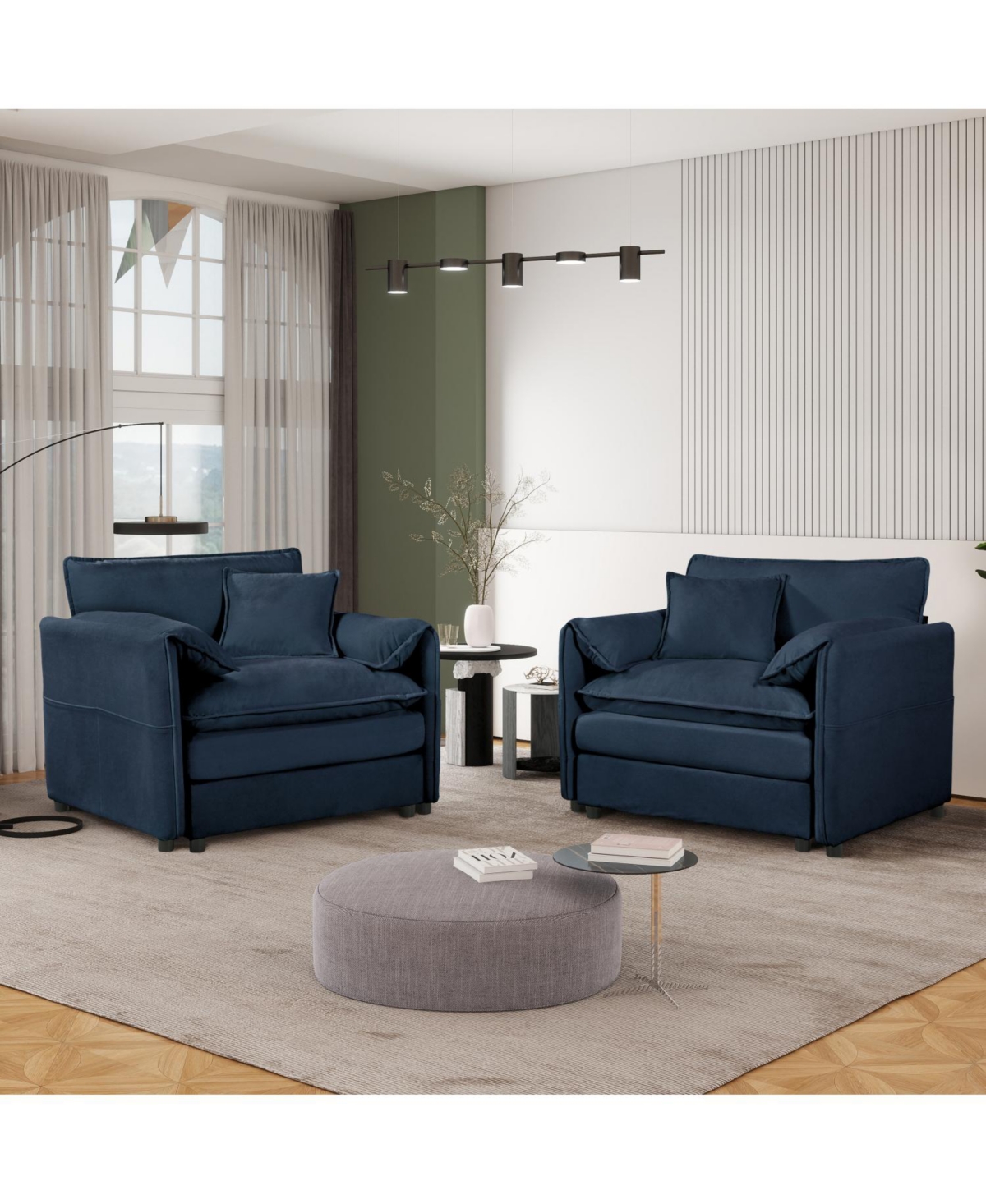 Click here for Streamdale Chenille Accent Chairs (Set of 2) - Blu... prices