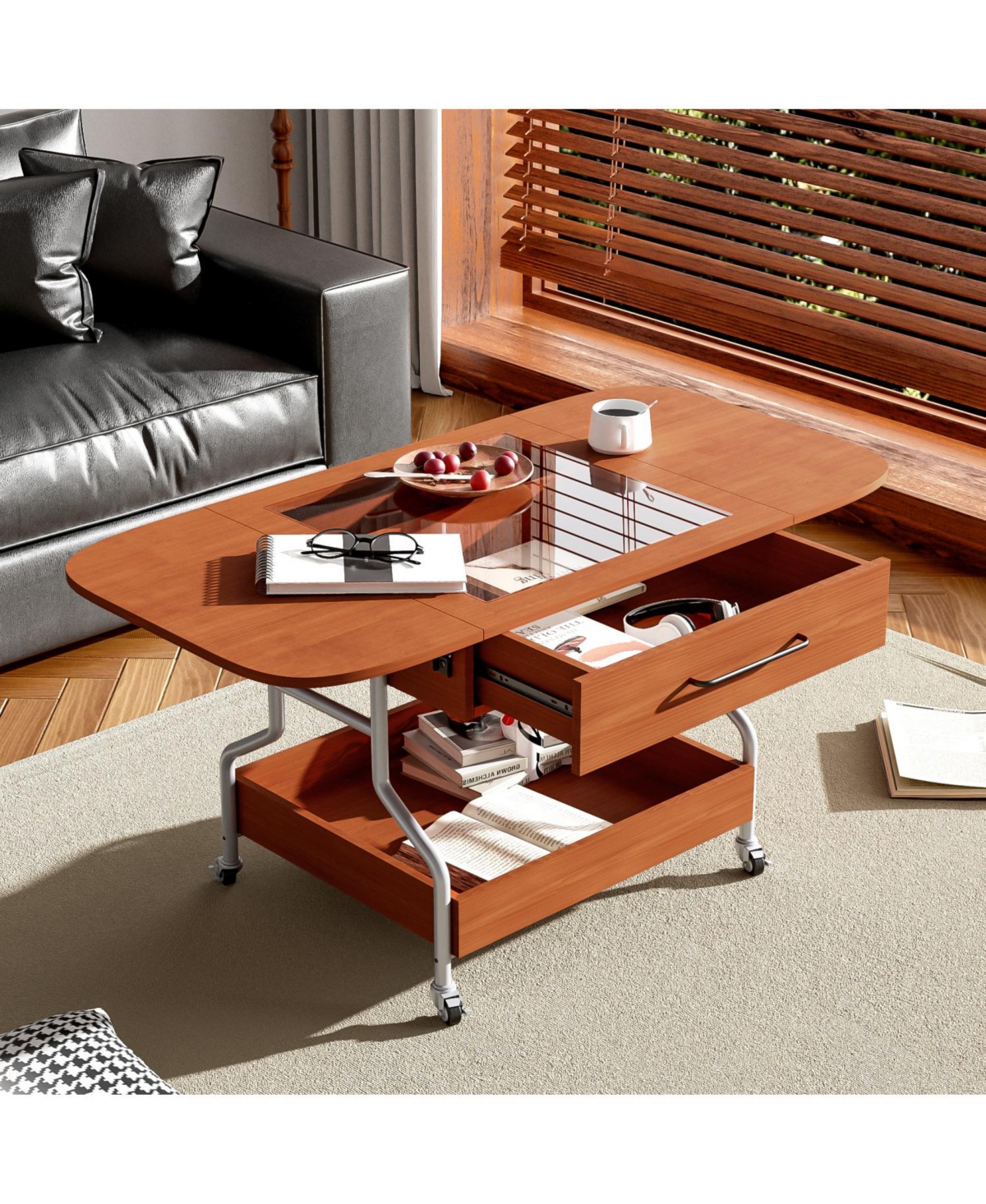 Click here for Streamdale Folding Coffee Table with Storage and W... prices