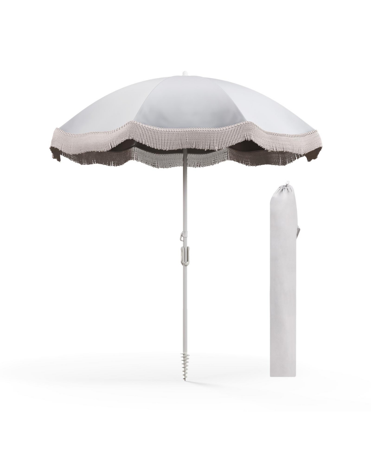 Click here for 6.5 Ft Beach Umbrella with Fringe Outdoor Tassel U... prices