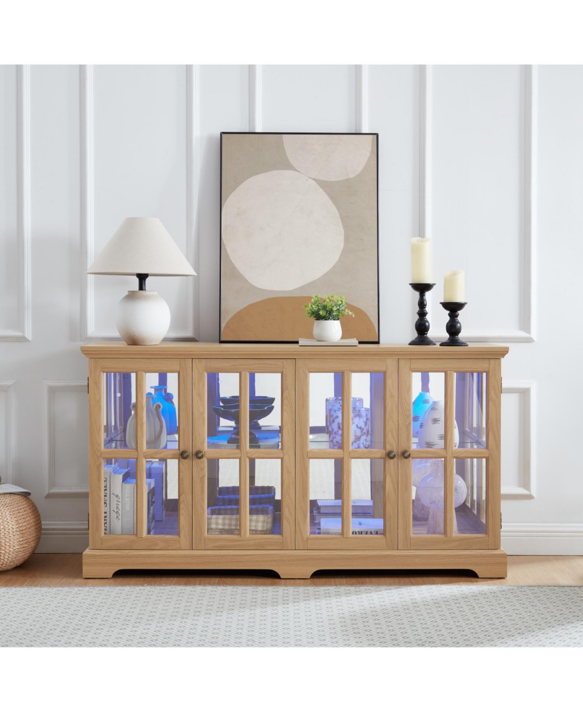 Click here for Streamdale Led Curio Cabinet  Oak Display Case wit... prices