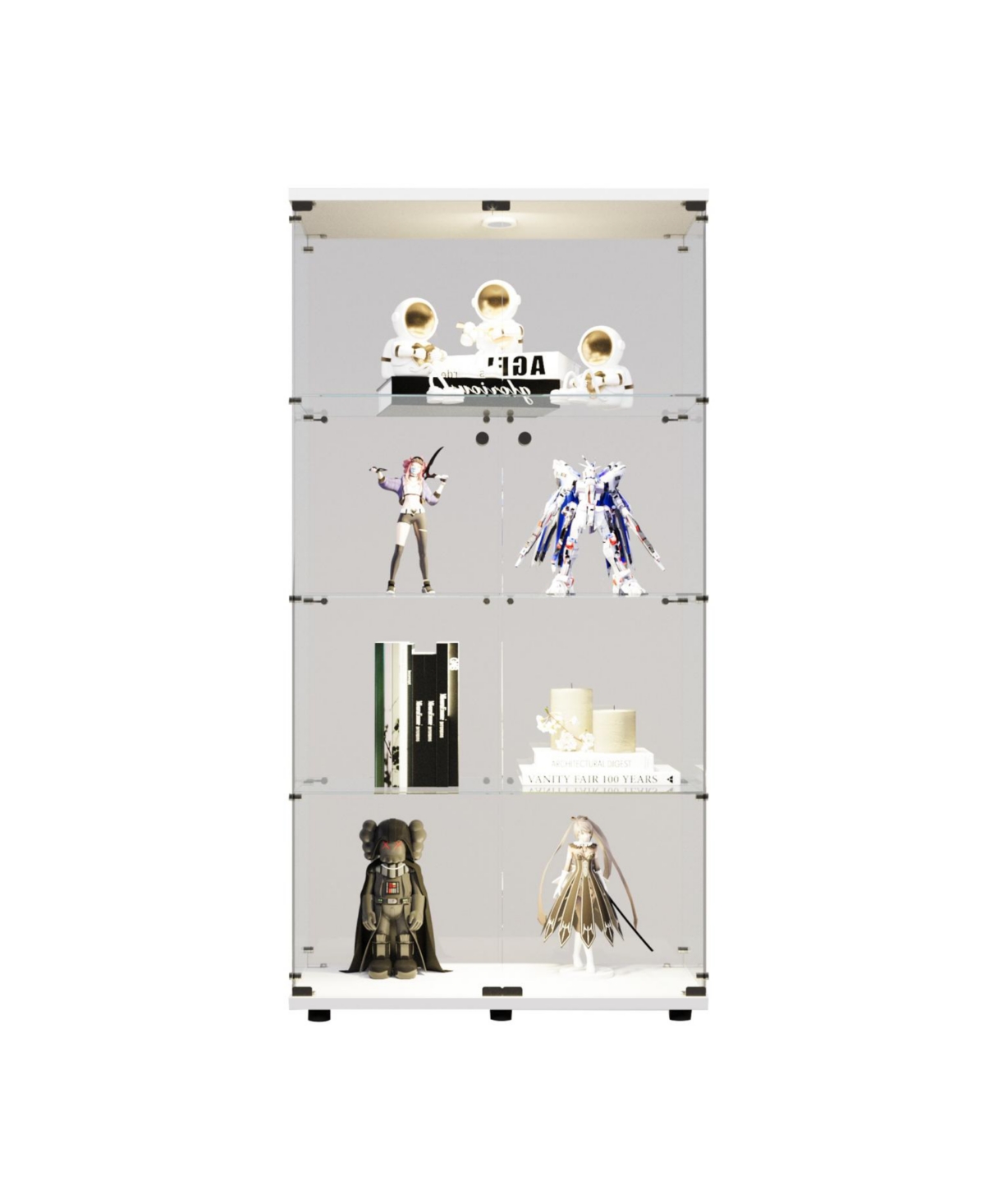 Click here for Streamdale Led Glass Display Cabinet with 4 Shelve... prices