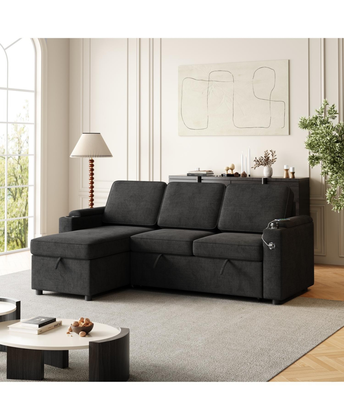 Click here for Streamdale 2-in-1 Sleeper Sofa with Storage & Char... prices