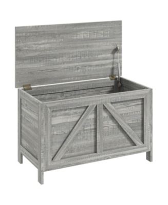 30" Farmhouse Storage Chest, Lift Top Box Organizer with Safety Hinge ...