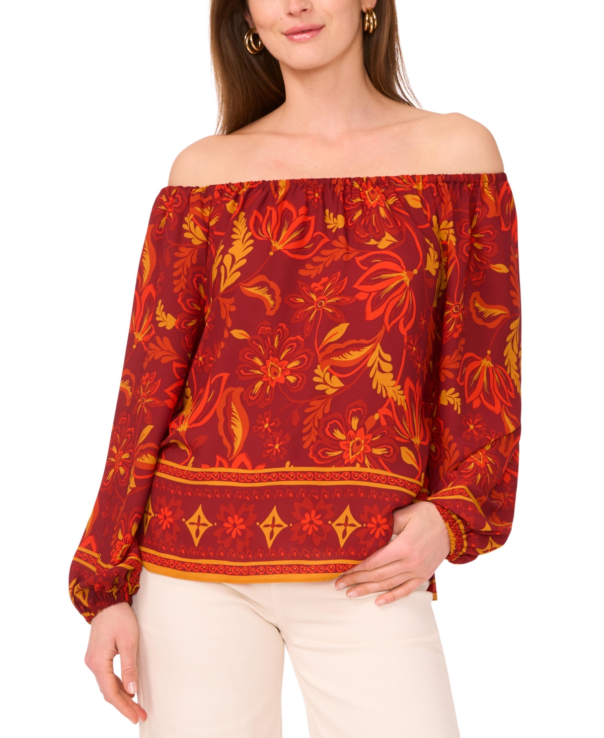 Click here for Vince Camuto Womens Off-The-Shoulder Long-Sleeve B... prices