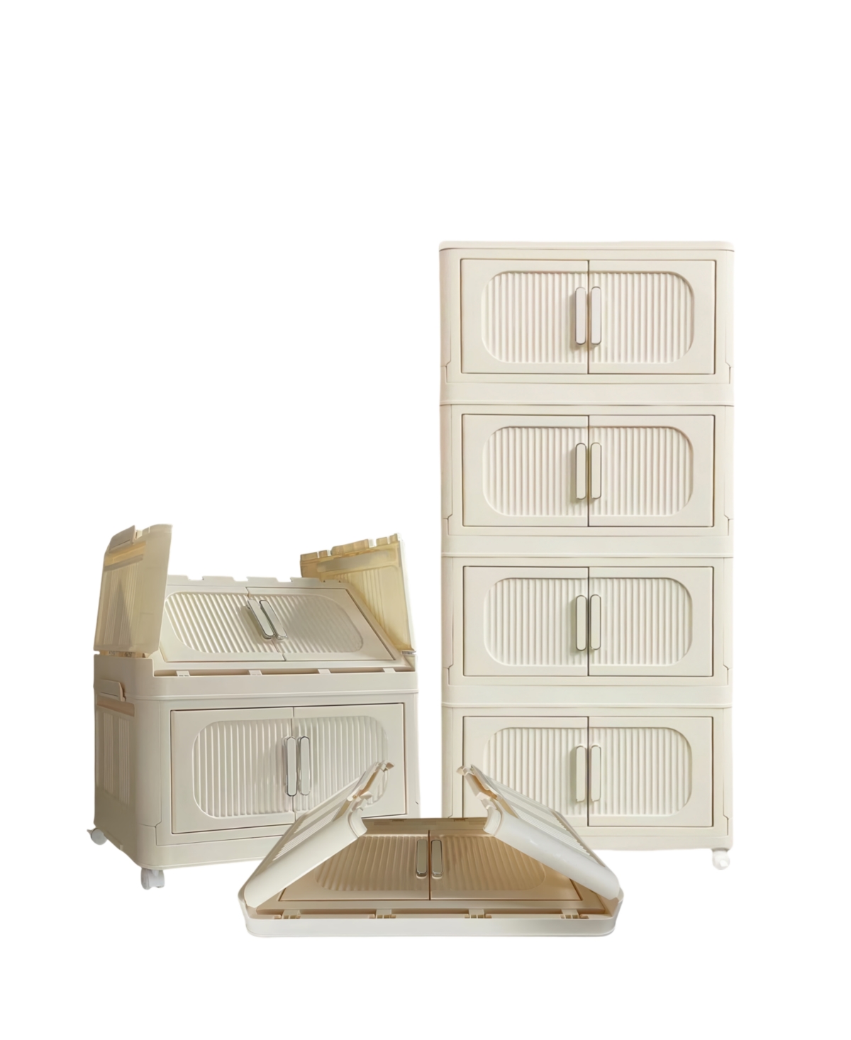 Click here for Streamdale Cream White 19" 4-Tier Folding Sto... prices
