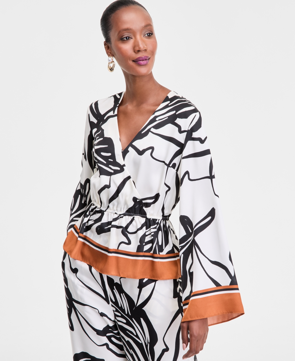 Click here for I.n.c. International Concepts Womens Printed Peplu... prices